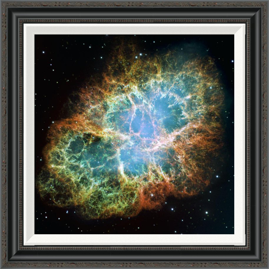 Global Gallery Crab Nebula Mosaic by Nasa - Picture Frame Graphic Art ...