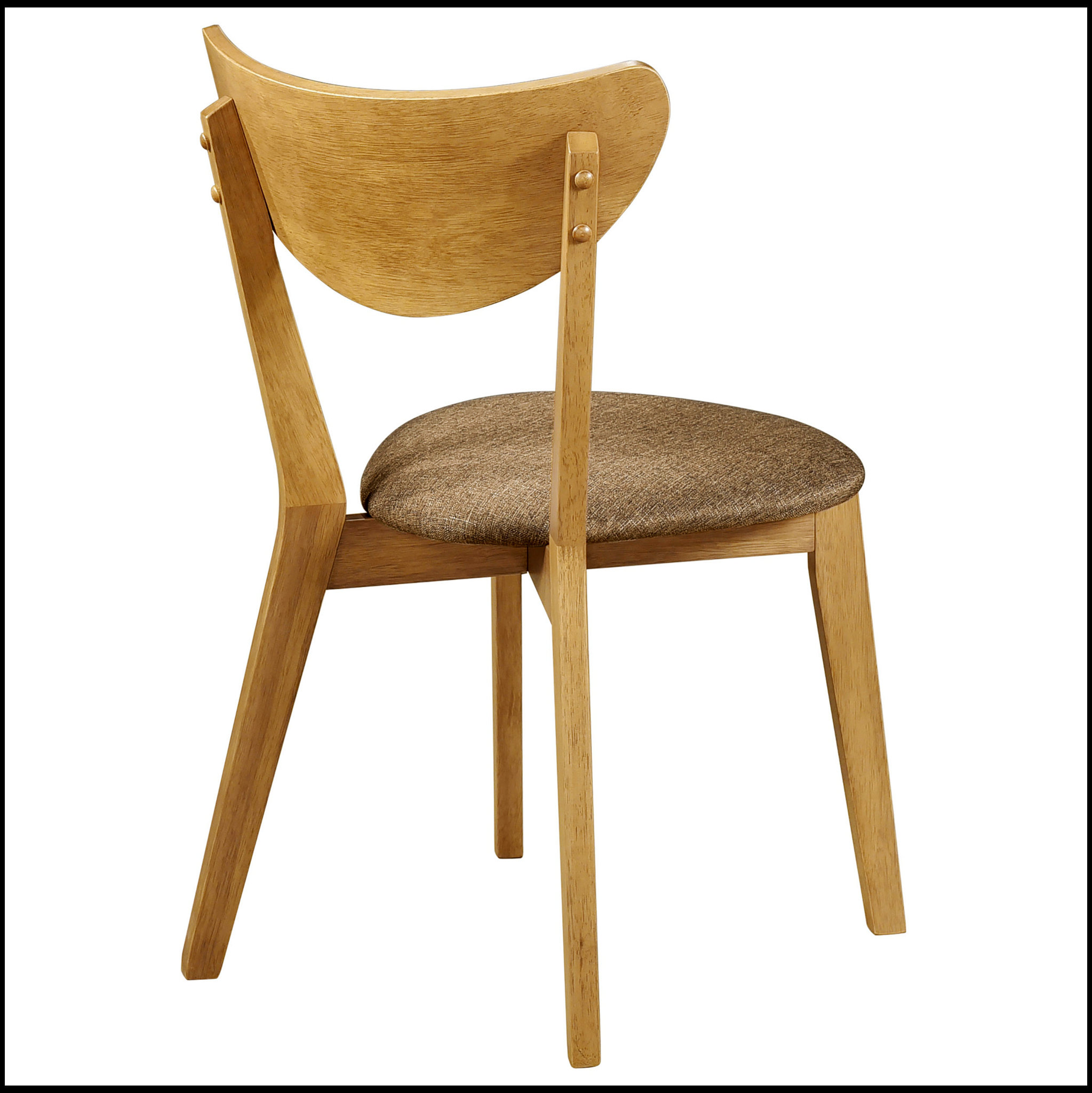 George Oliver Carson Light Walnut Wood Dining Side Chair Set, Ergonomic ...