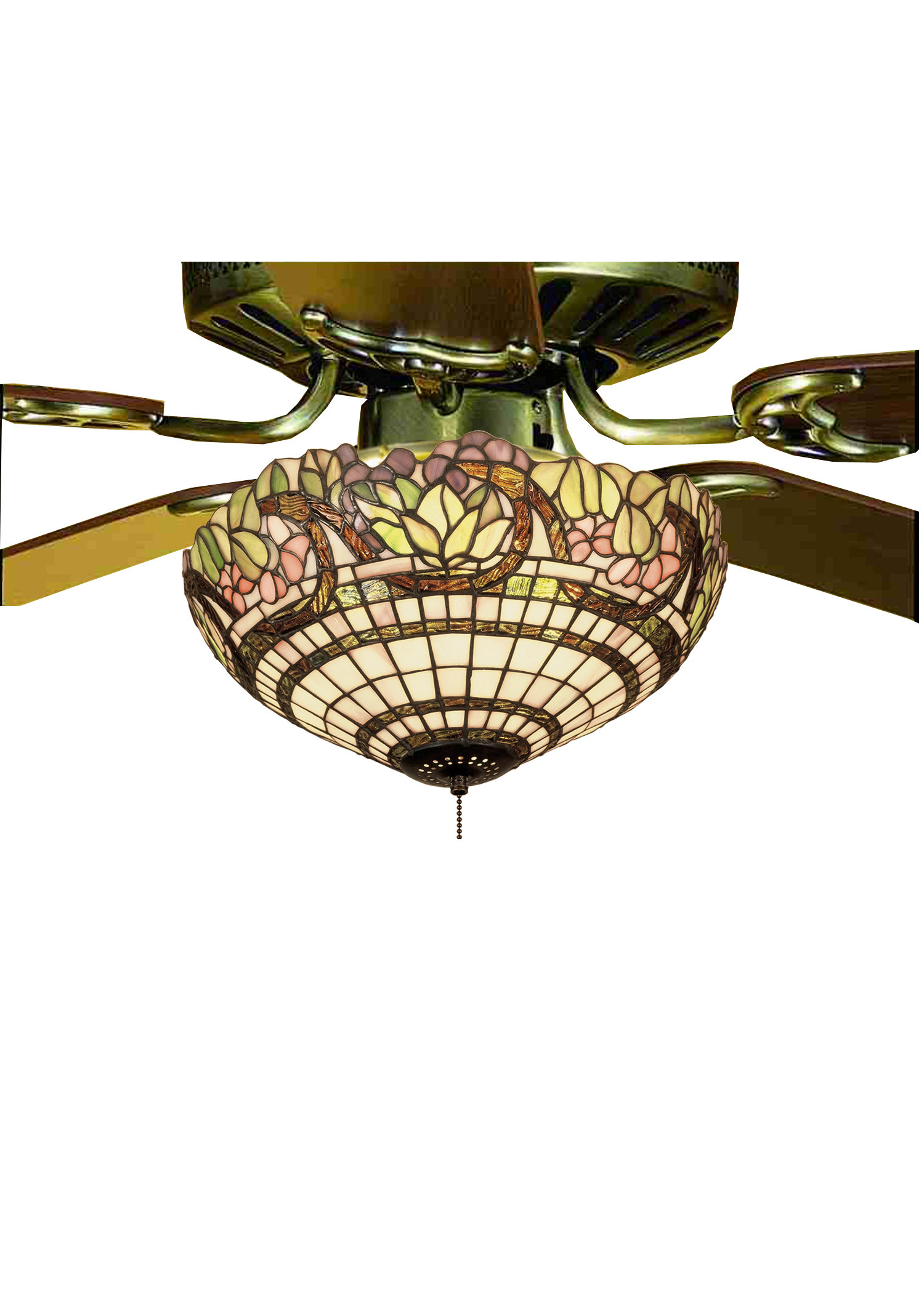 Meyda Lighting Handel Grapevine 3-Light Bowl Ceiling Fan Light Fixture ...