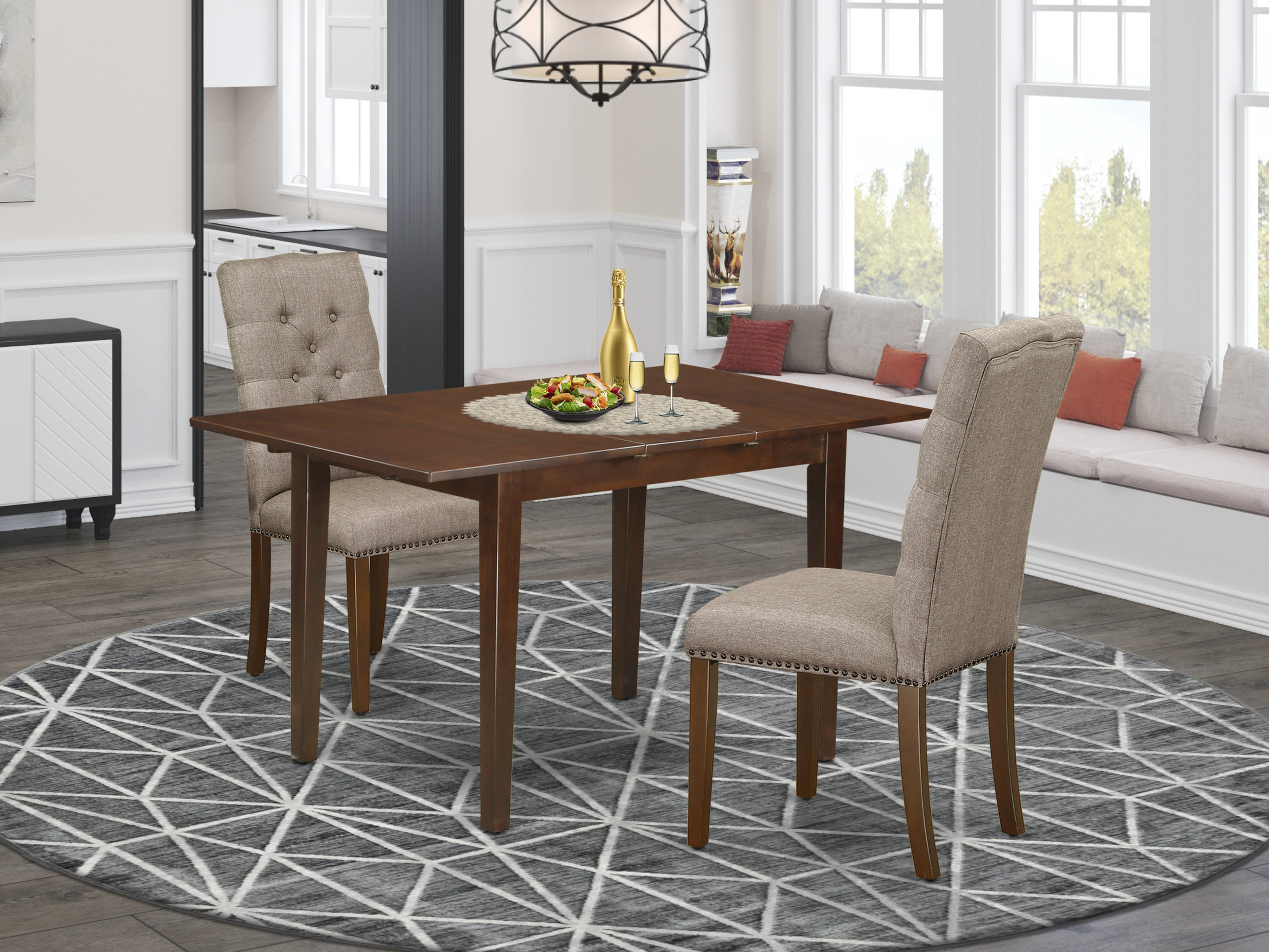 Wildon Home® Stantonsburg Butterfly Leaf Rubberwood Solid Wood Dining ...