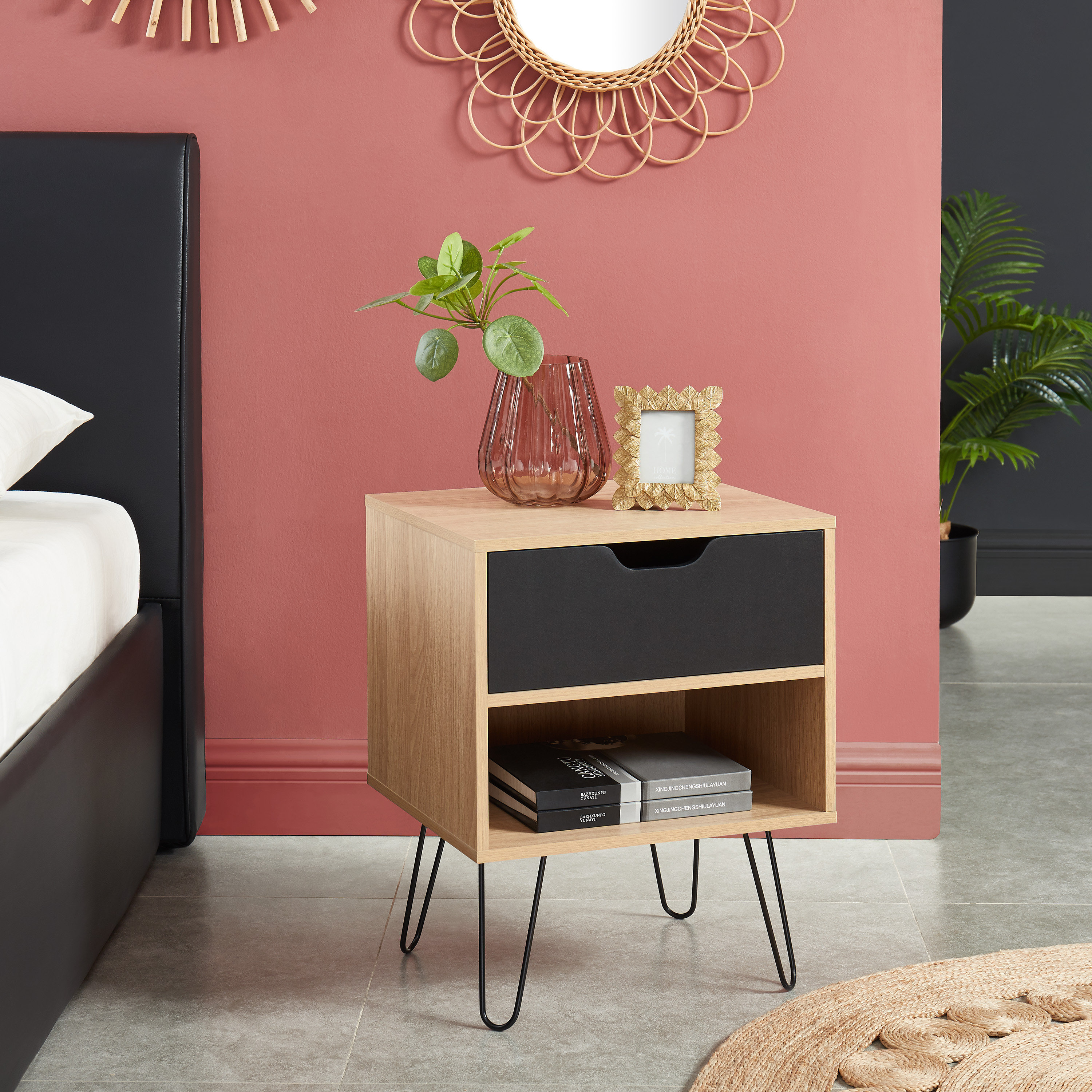 George Oliver Bloomington 1 Drawer Bedside Table | Wayfair.co.uk