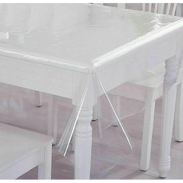 Symple Stuff Clear Plastic Vinyl Pvc Table Cover Protector Tablecloth ...