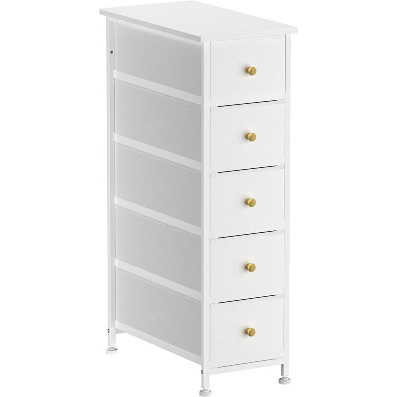 MASMIO Narrow Dresser Storage Tower with 5 Drawers | Wayfair