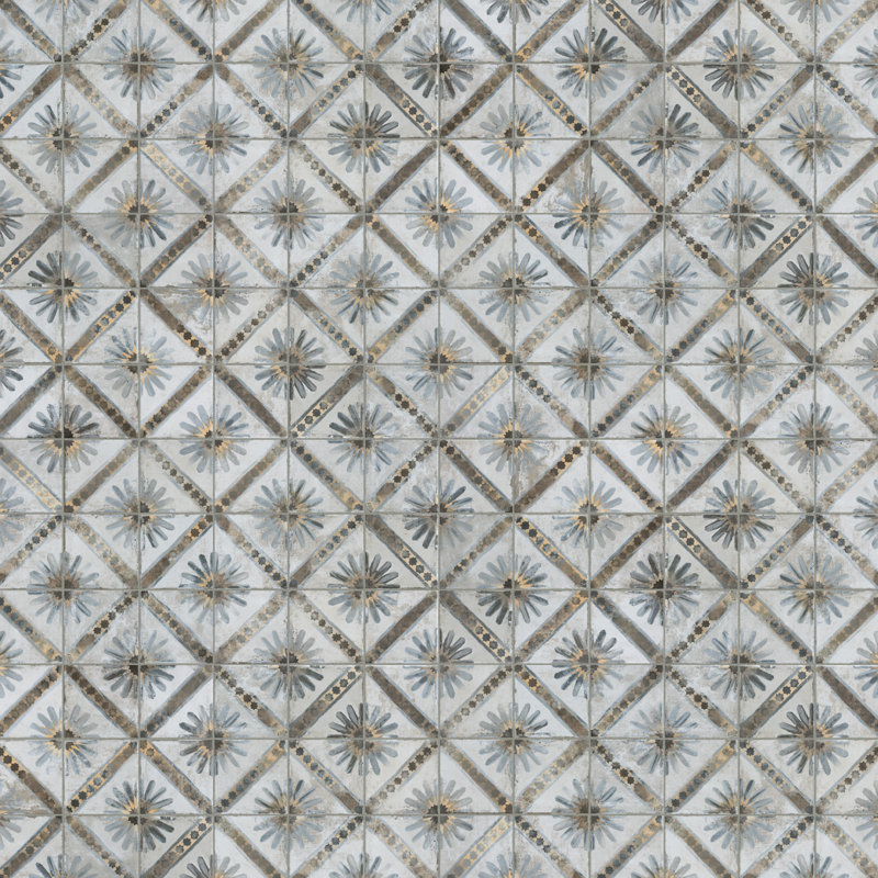 Merola Tile Harmonia 13" x 13" Ceramic Patterned Wall & Floor Tile ...
