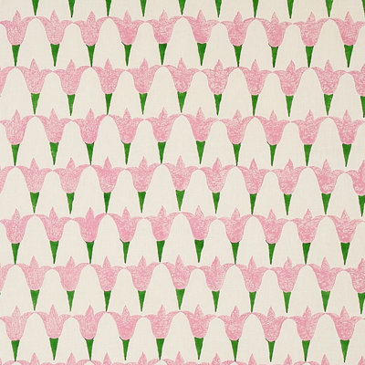 Schumacher x Molly Mahon Tulip Hand Block Fabric | Perigold