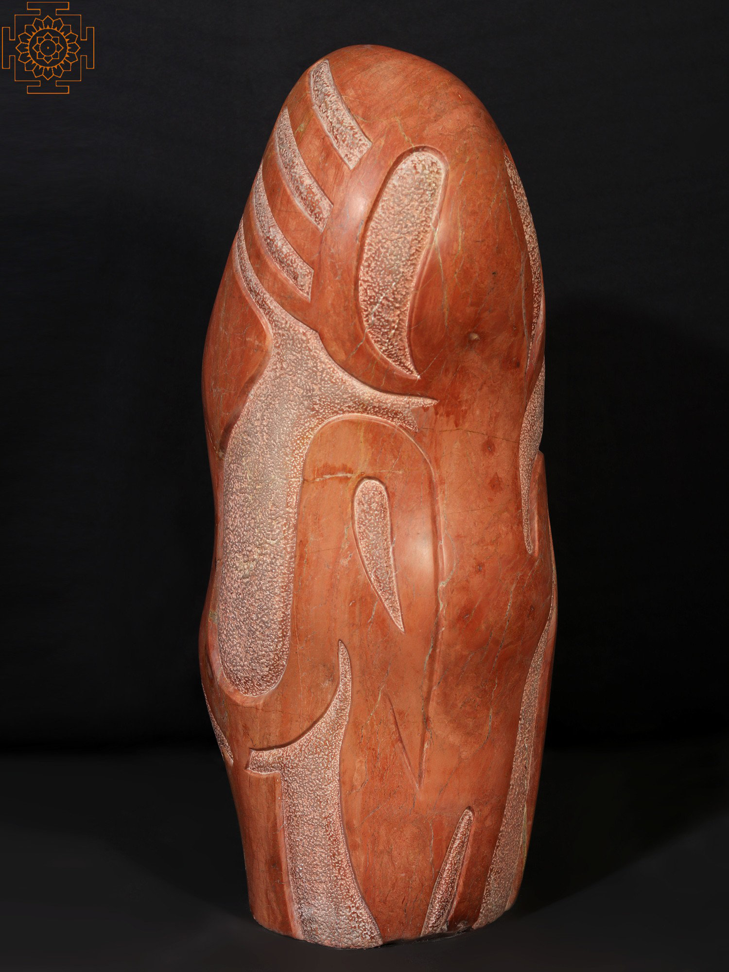 Exotic India Decor Pink Saffron Stone Garden Statue | Wayfair