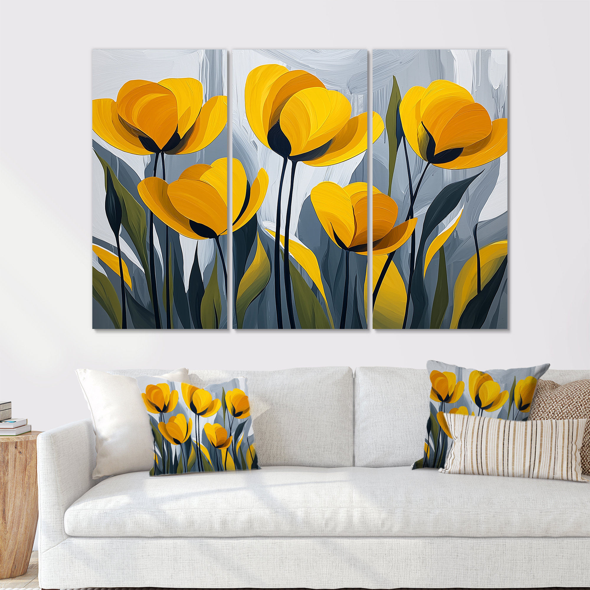 Latitude Run® Yellow Poppies Field In The Breeze I - Poppies Wall Art ...