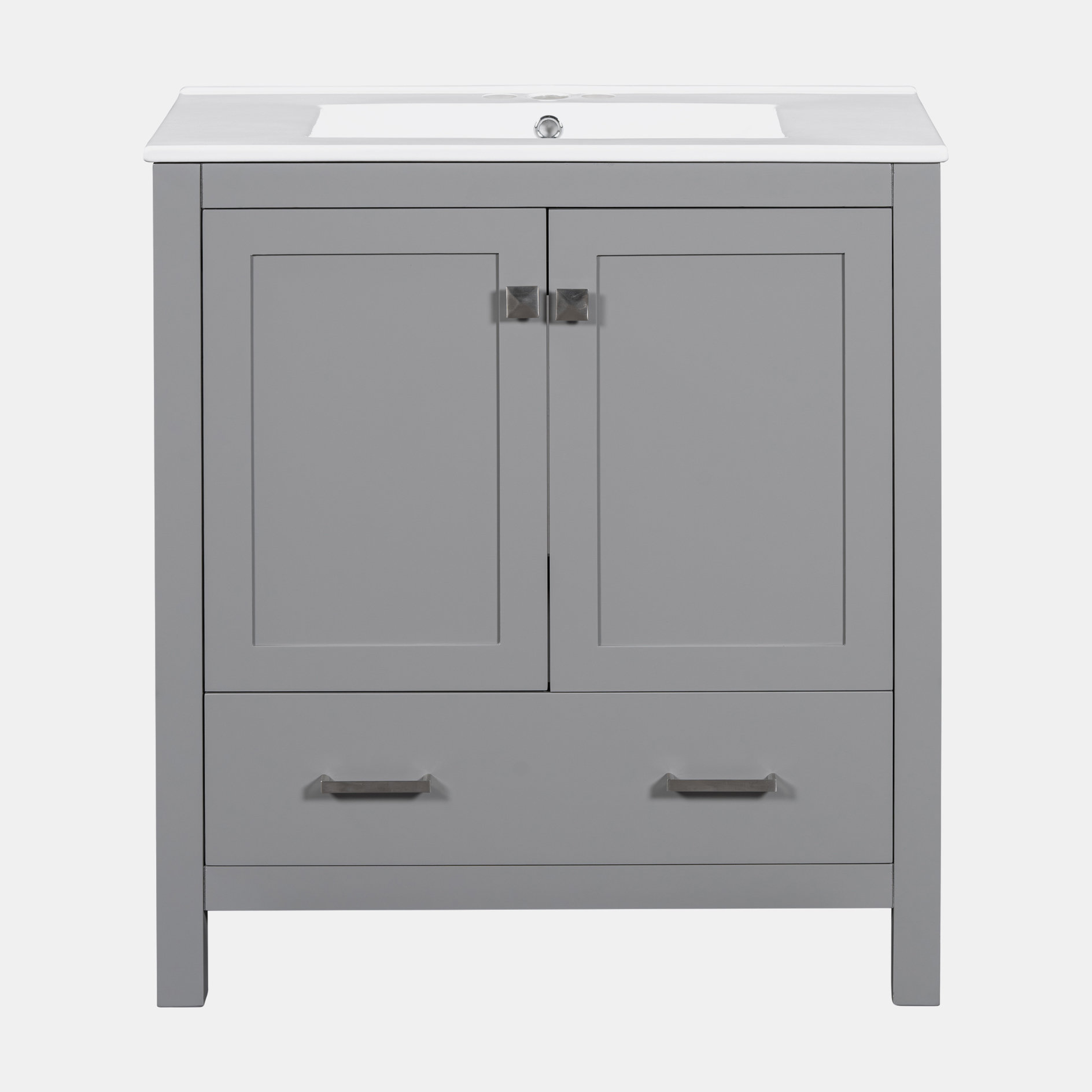 Lark Manor Meuble-lavabo simple 30 po avec comptoir en céramique Lattin ...