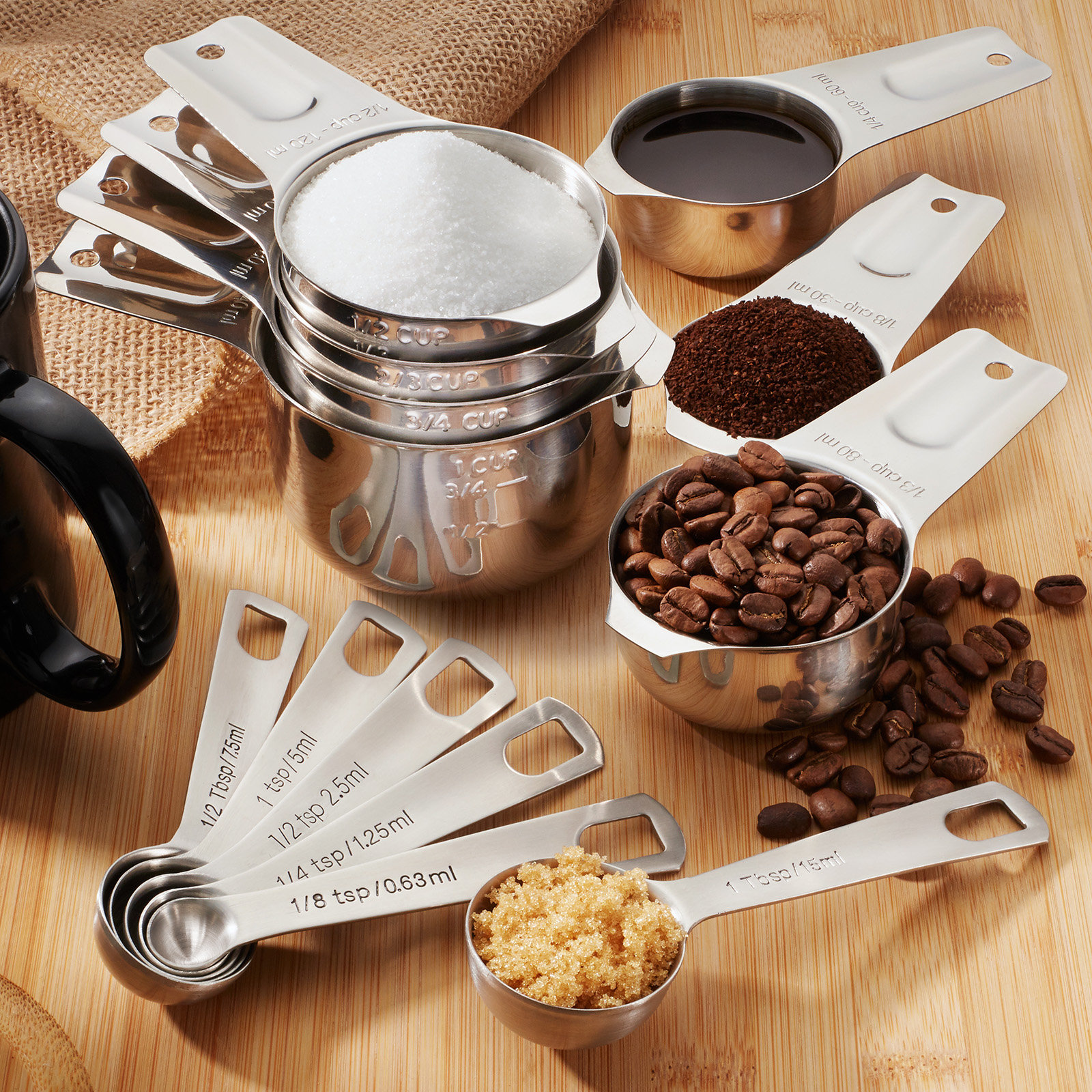 Last Confection 13-Pack, Stainless Steel Measuring Spoon & Cup Set By ...