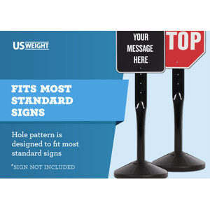 USWeight 4' Sign Post and 40 lb. Base Kit | Wayfair