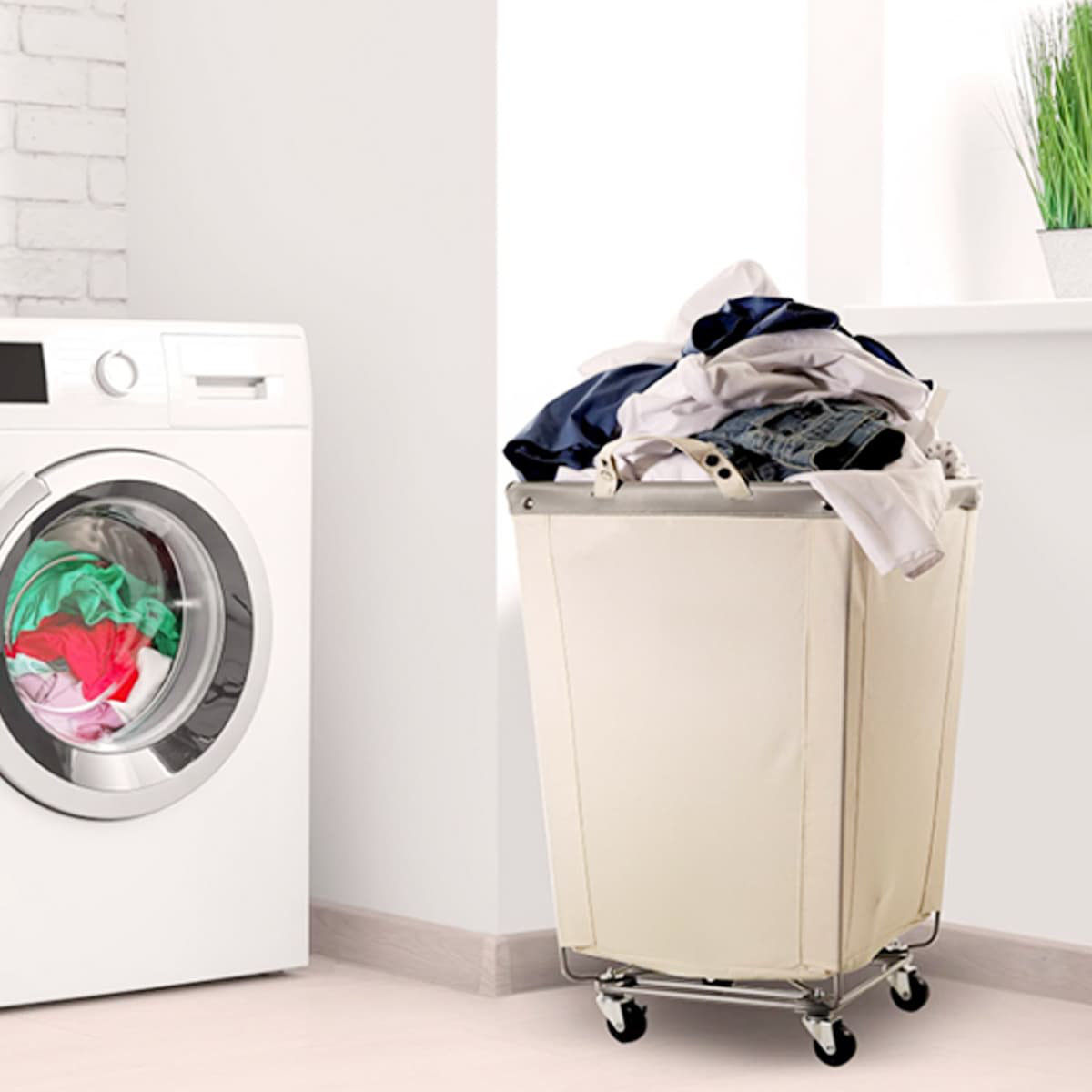 Rosdorf Park Rolling Laundry Hamper | Wayfair