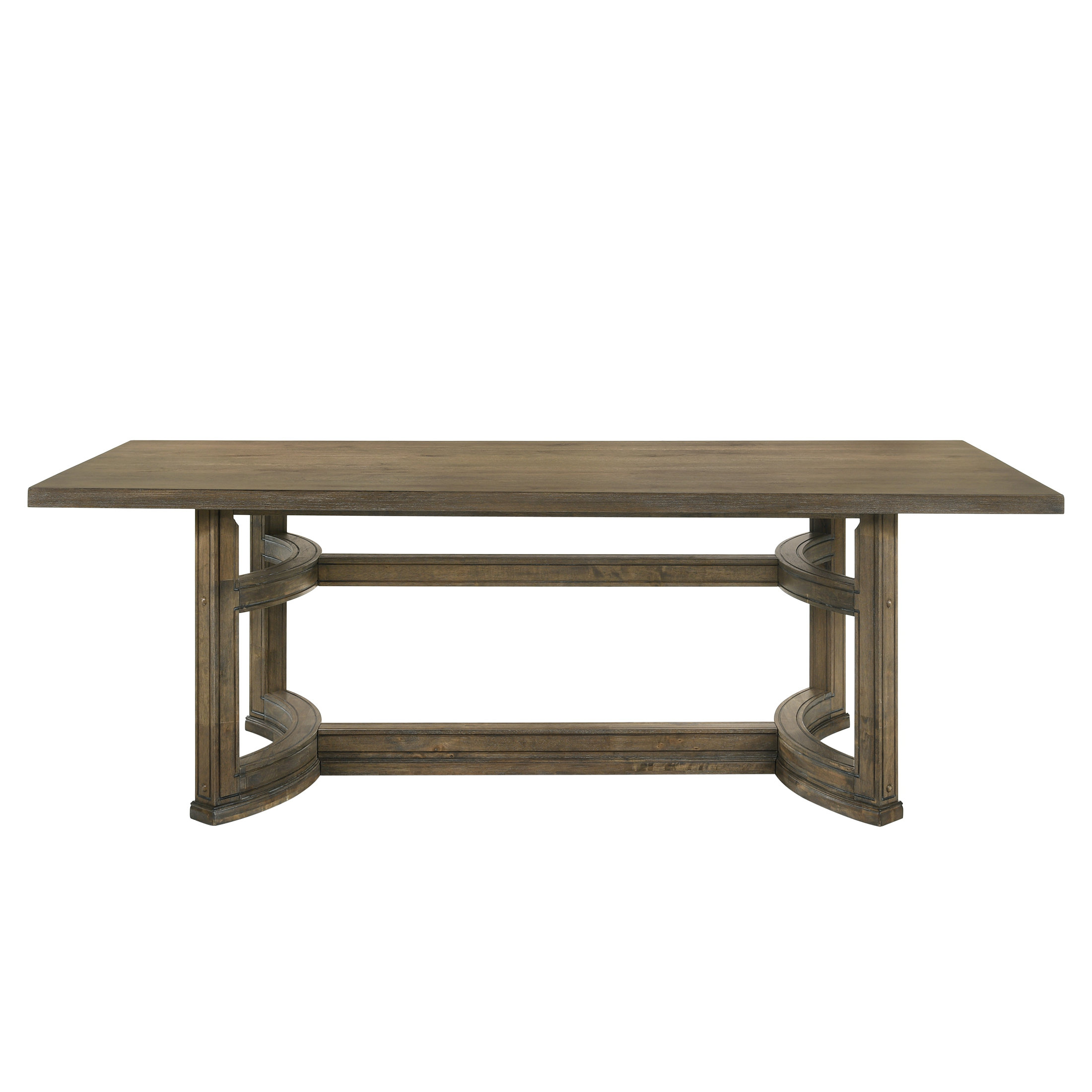 Gracie Oaks Parfield Timeless Weathered Oak Dining Table | Wayfair