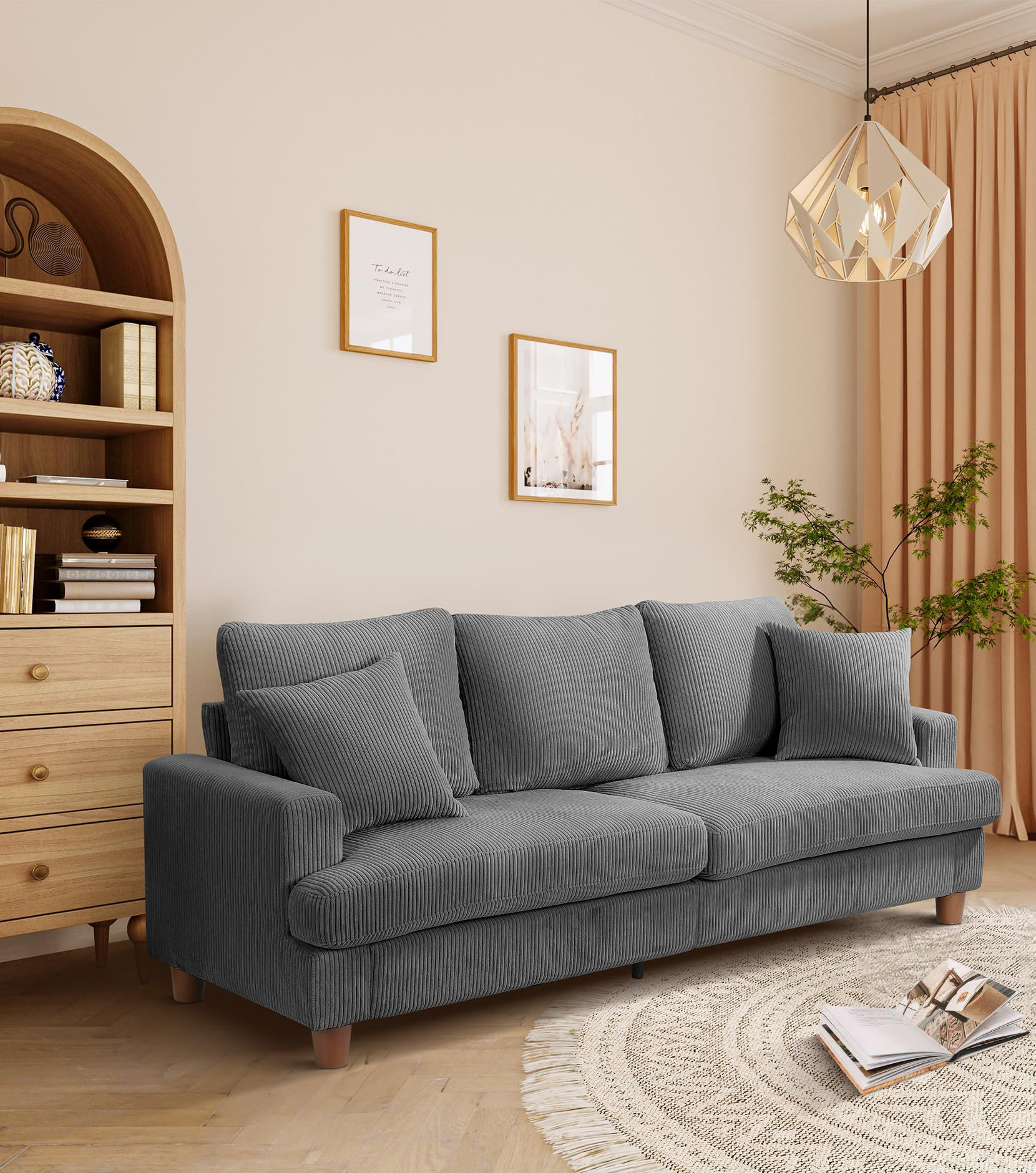 Ebern Designs Hillburn 87'' Recessed Arms Sofa & Reviews | Wayfair