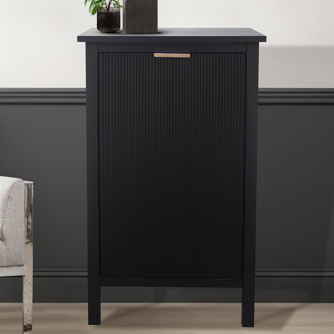 17 Stories 1 Door Wooden Sofa Side Storage Cabinet for Living Room ...