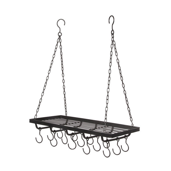 Rebrilliant Metal Handcrafted Rectangle Hanging Pot Rack | Wayfair.co.uk
