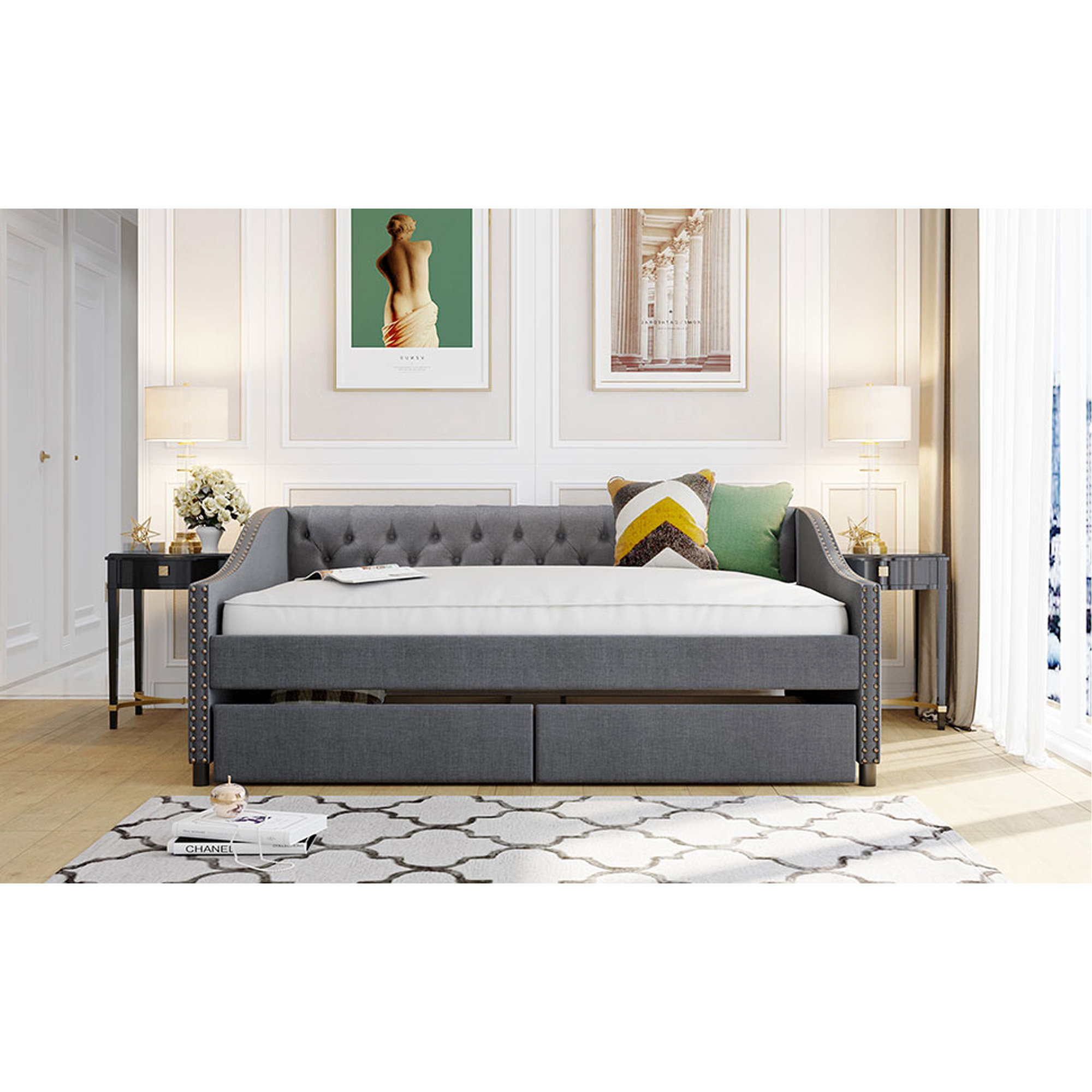 Lark Manor™ Versatile Upholstered Daybed With Sturdy Construction And ...