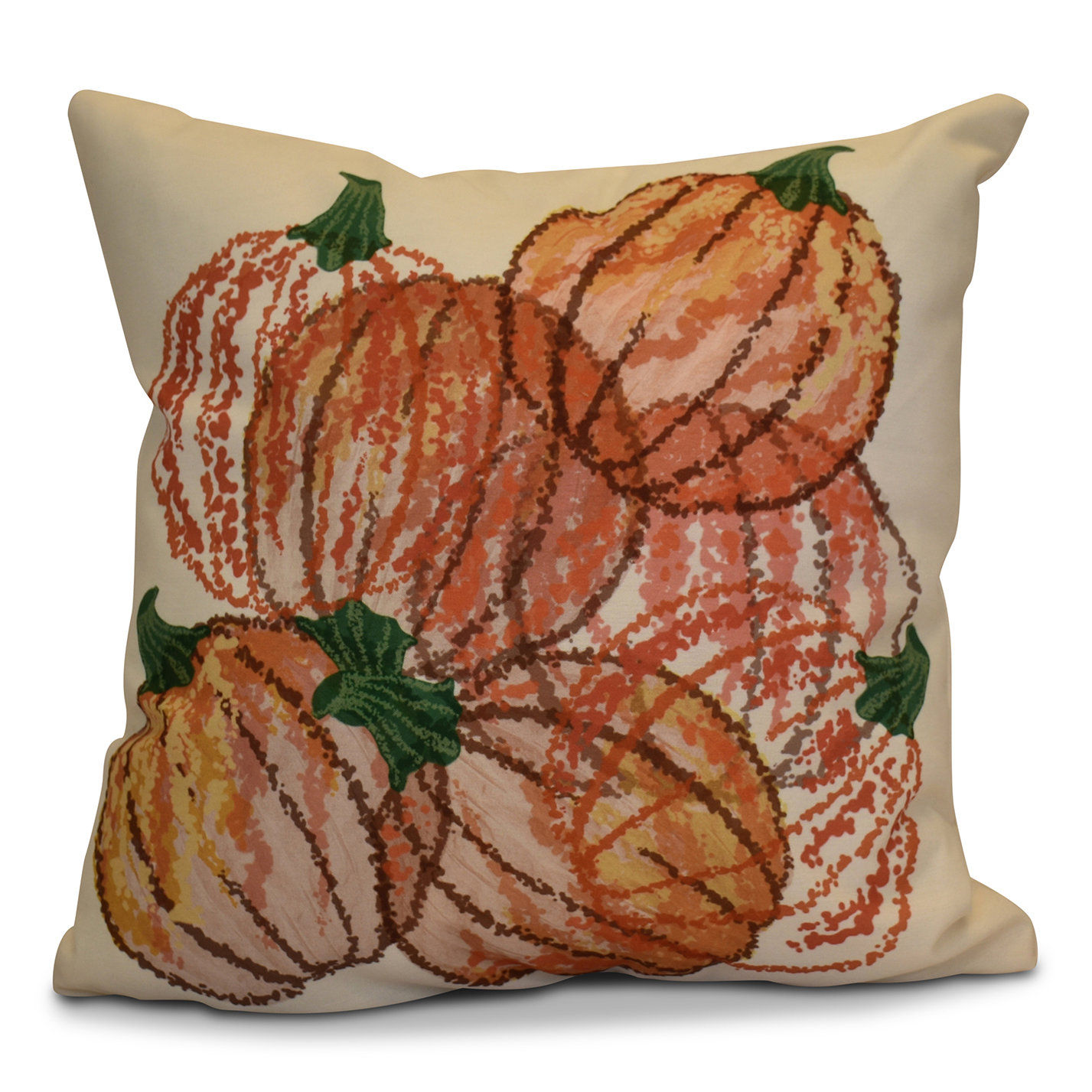 e by design Flipping for Fall Pumpkin Pile Geometric Euro Pillow | Wayfair