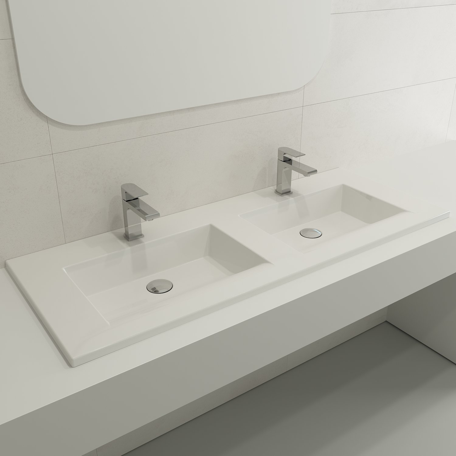 BOCCHI Ravenna 18.75'' Fireclay Rectangular Bathroom Sink with Overflow ...