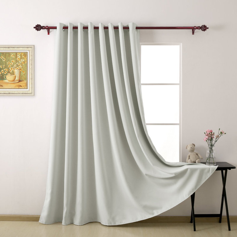 Ebern Designs Wide Blackout Grommet Sliding Patio Door Curtain Panel ...