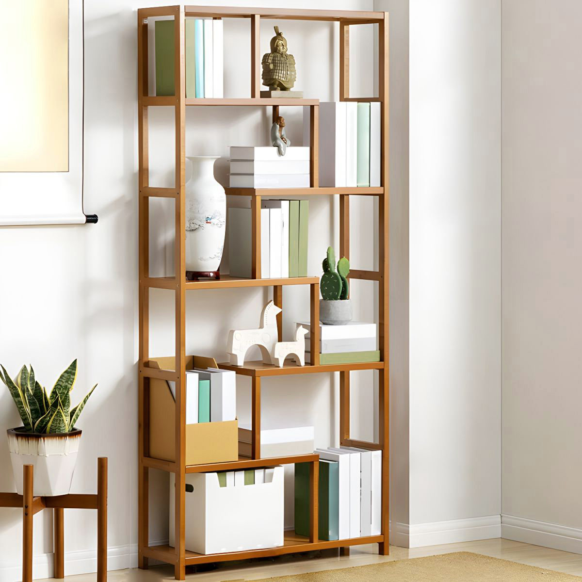 17 Stories 7-Tier Wooden Bookcase Display Stand | Wayfair.co.uk