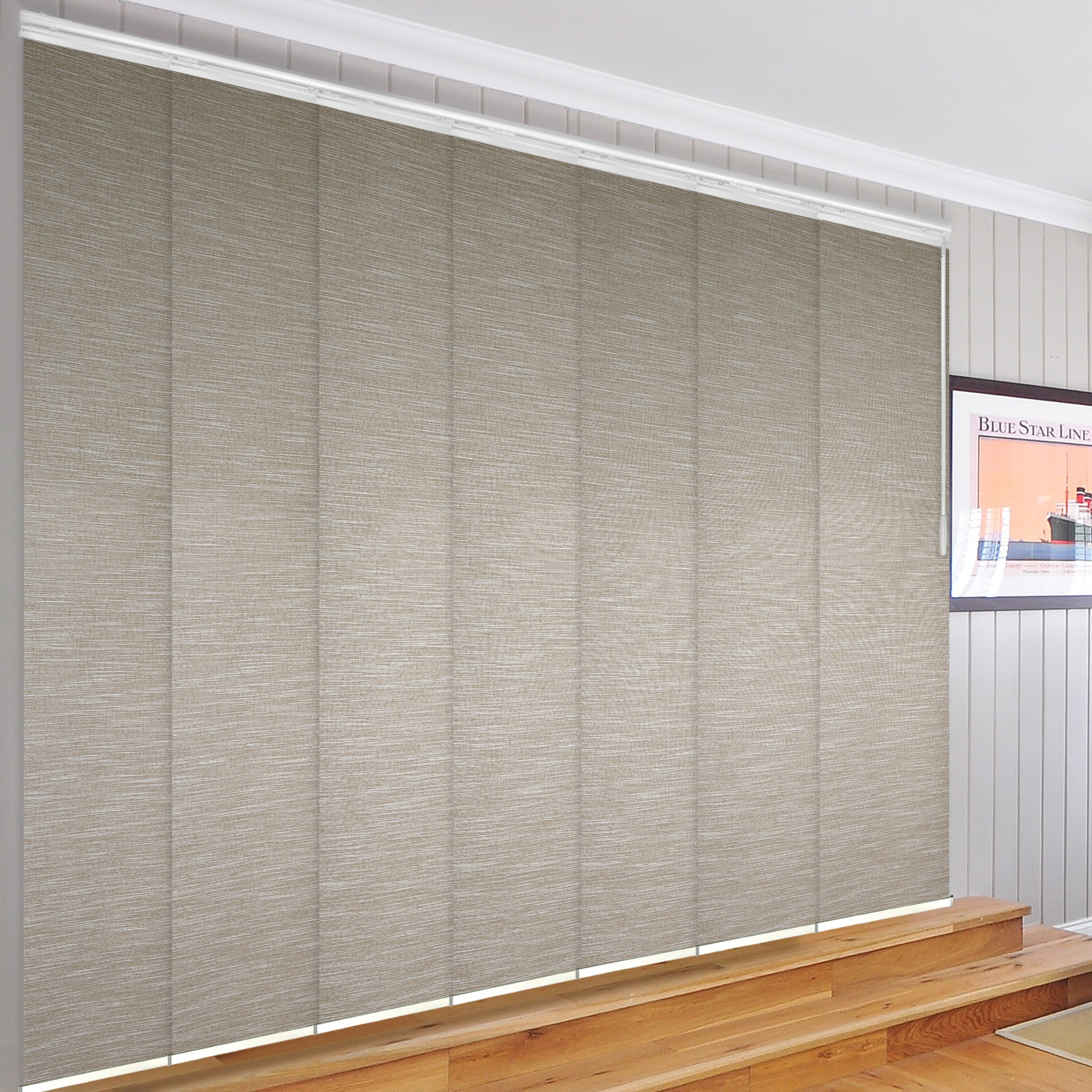 Rod Desyne Oat Single Rail Blackout Panel Track Extendable, Panel width ...