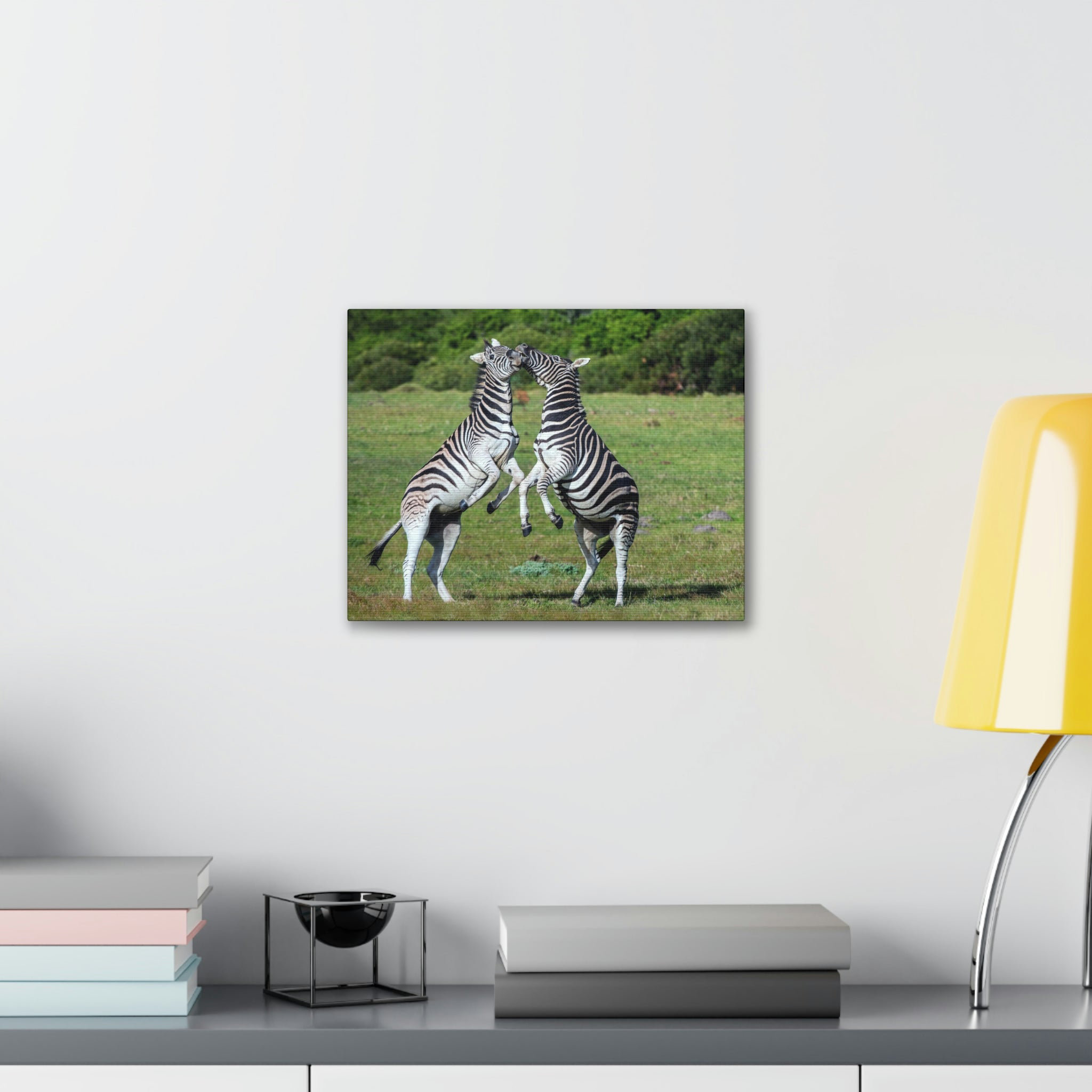Latitude Run® Funny Zebra Silly Zebra Scene Couple Wall Art | Wayfair