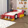 Youzi Unfinished Race Car-Shaped Platform Bed with Wheels | Wayfair