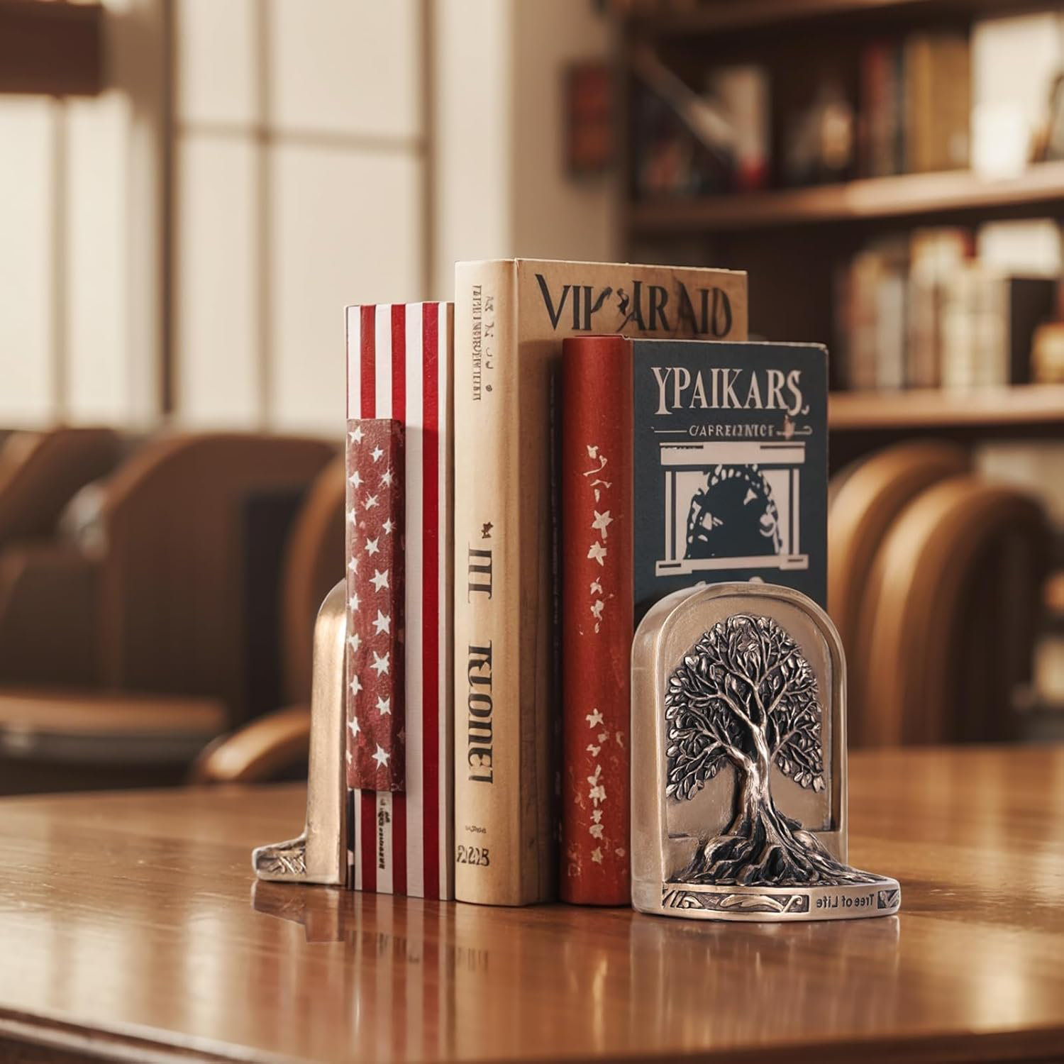 Lark Manor™ Tree Of Life Bookends Set, 2 Decorative Bookends For ...