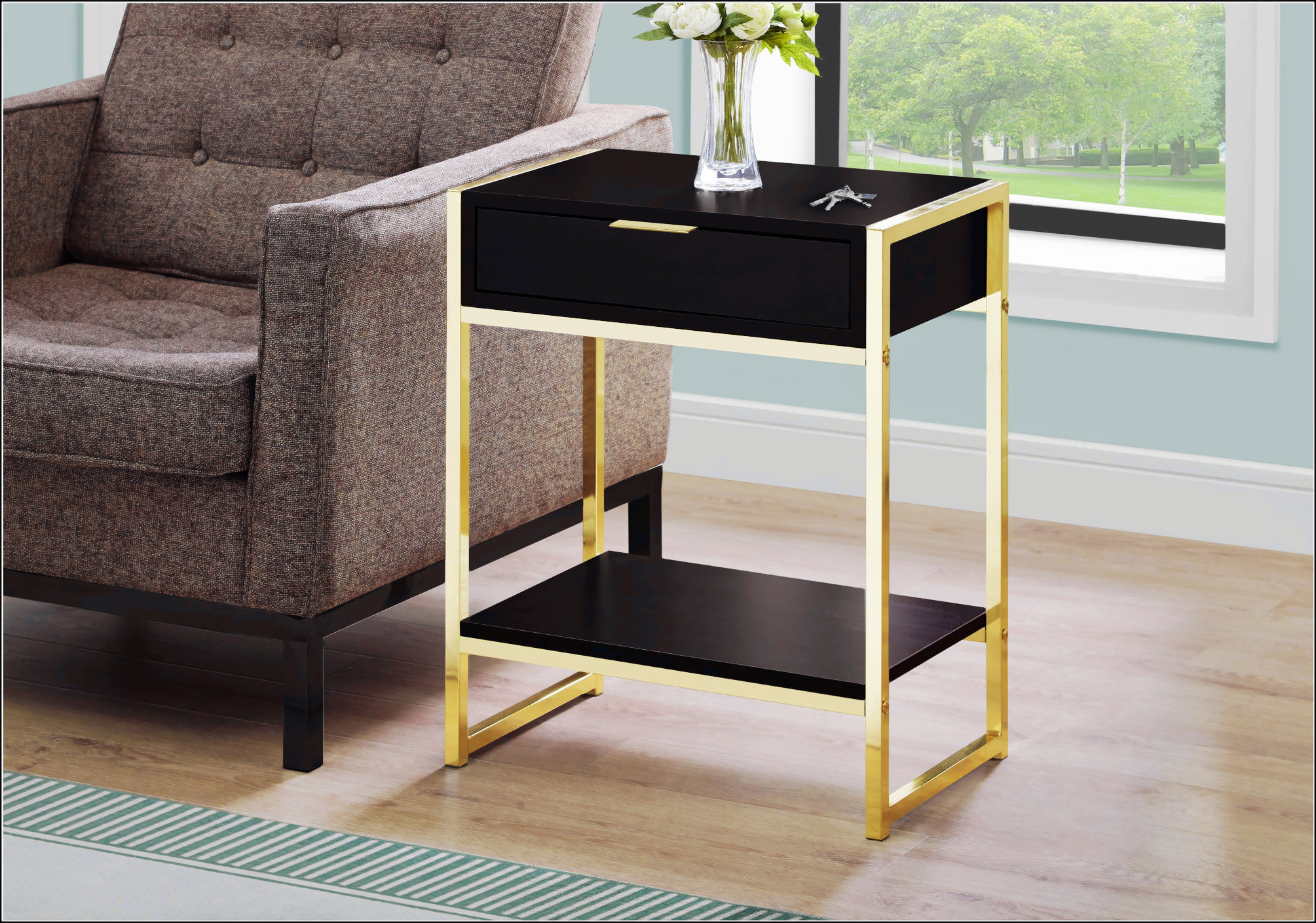 Wrought Studio™ Modern Accent Table With Storage Drawer | Wayfair