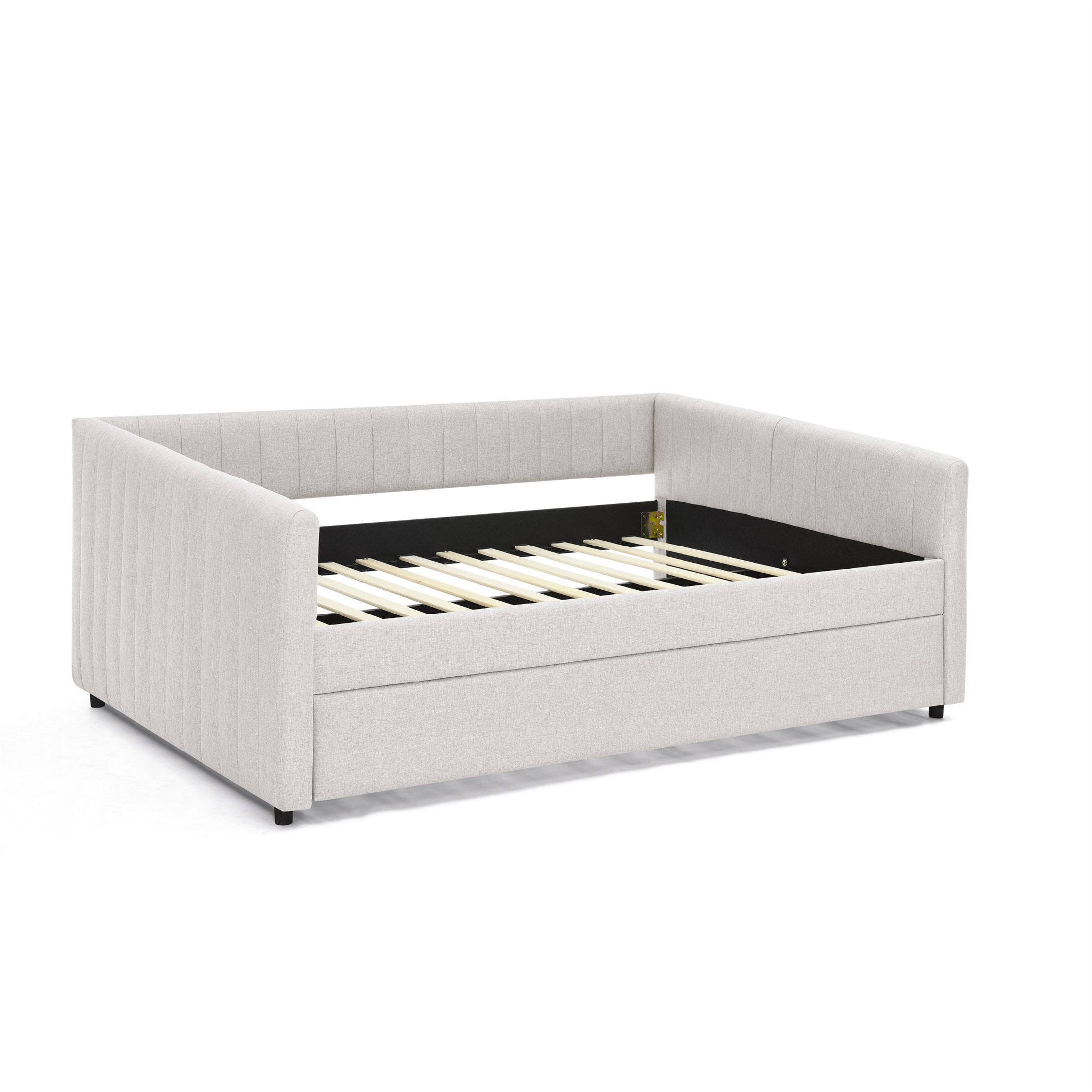 Hokku Designs Daybed with Trundle Sofa Bed, with Vertical Stripes ...