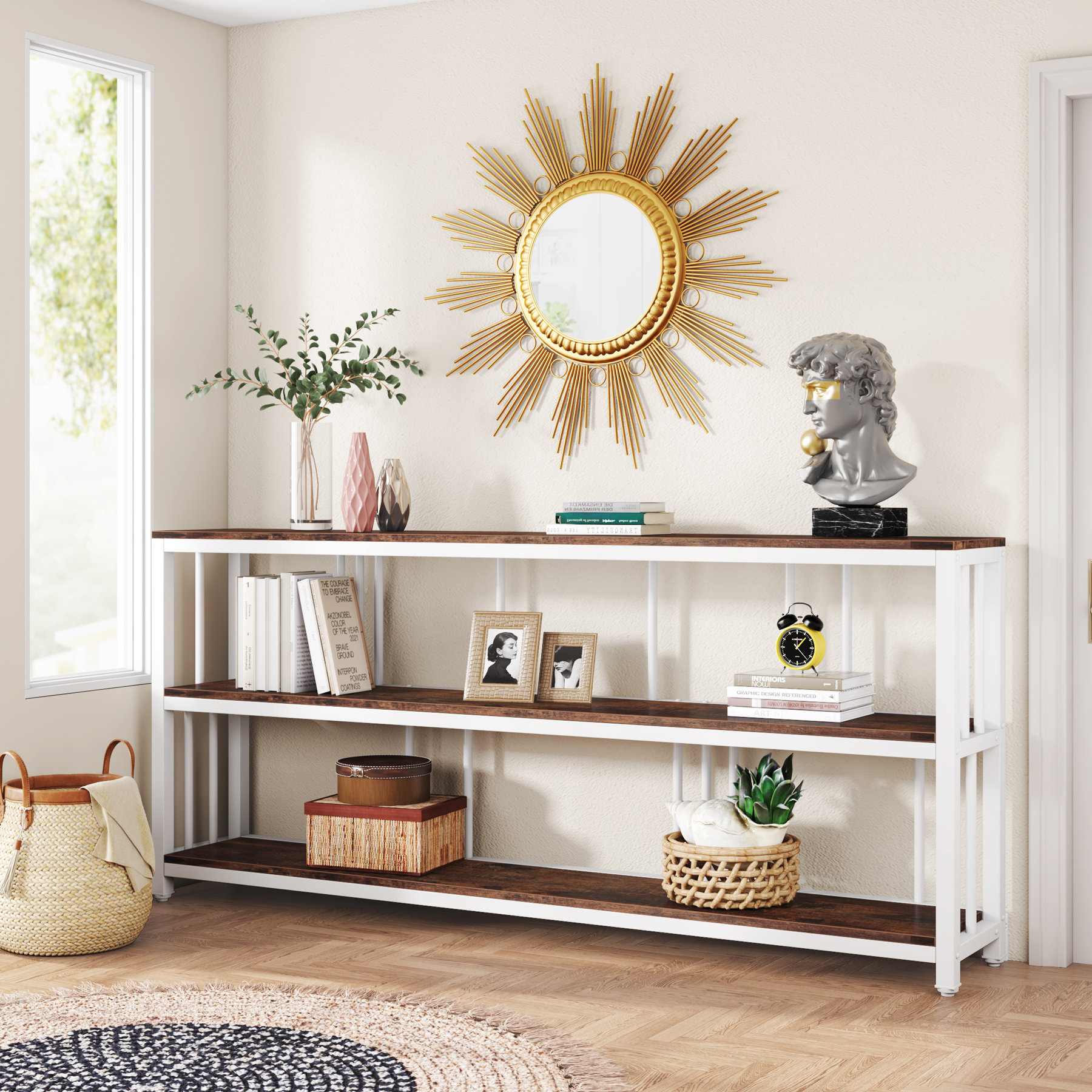 17 Stories 71 Inches 3 Tiers of Console Table & Reviews - Wayfair Canada