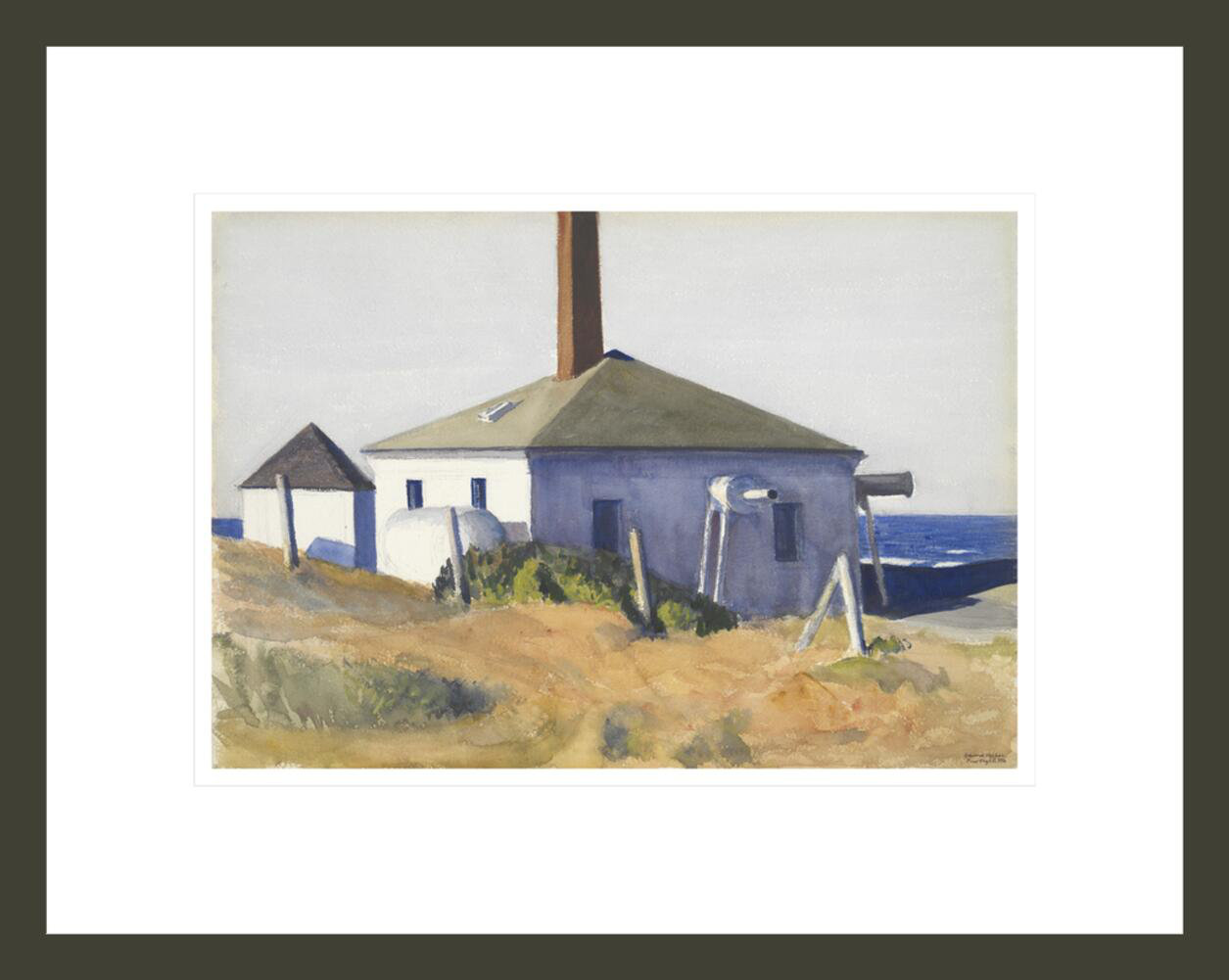 1000Museums House of the Fog Horn No. 3 by Edward Hopper -Framed Giclee ...