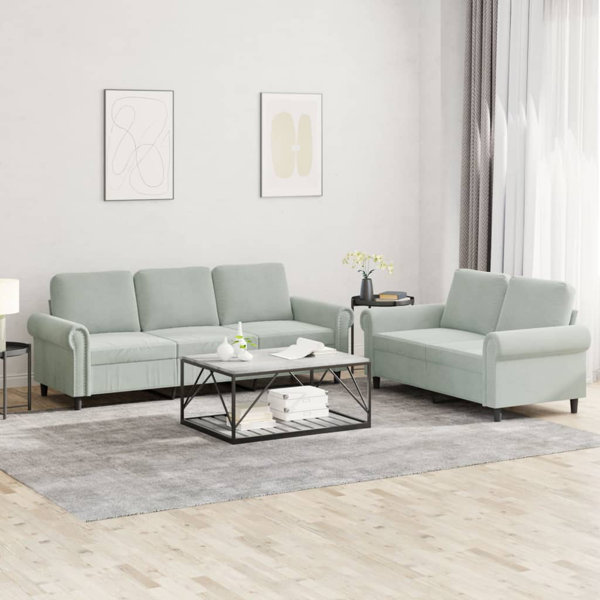 Rosdorf Park Alling 7 - Piece Velvet Living Room Set | Wayfair.co.uk