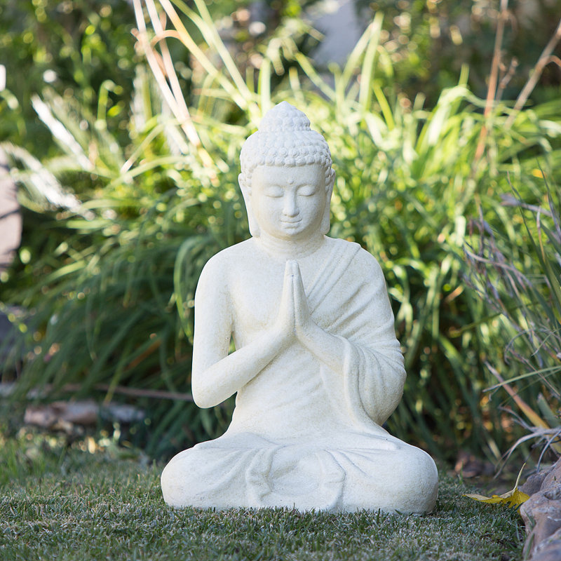Arlmont & Co. Jaidie Sitting Buddha - Fiber Cement | Wayfair
