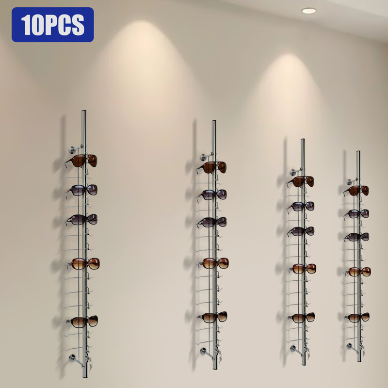 YYBSH Wall-Mounted Eyeglass Sunglasses Display Holder with Lock | Wayfair