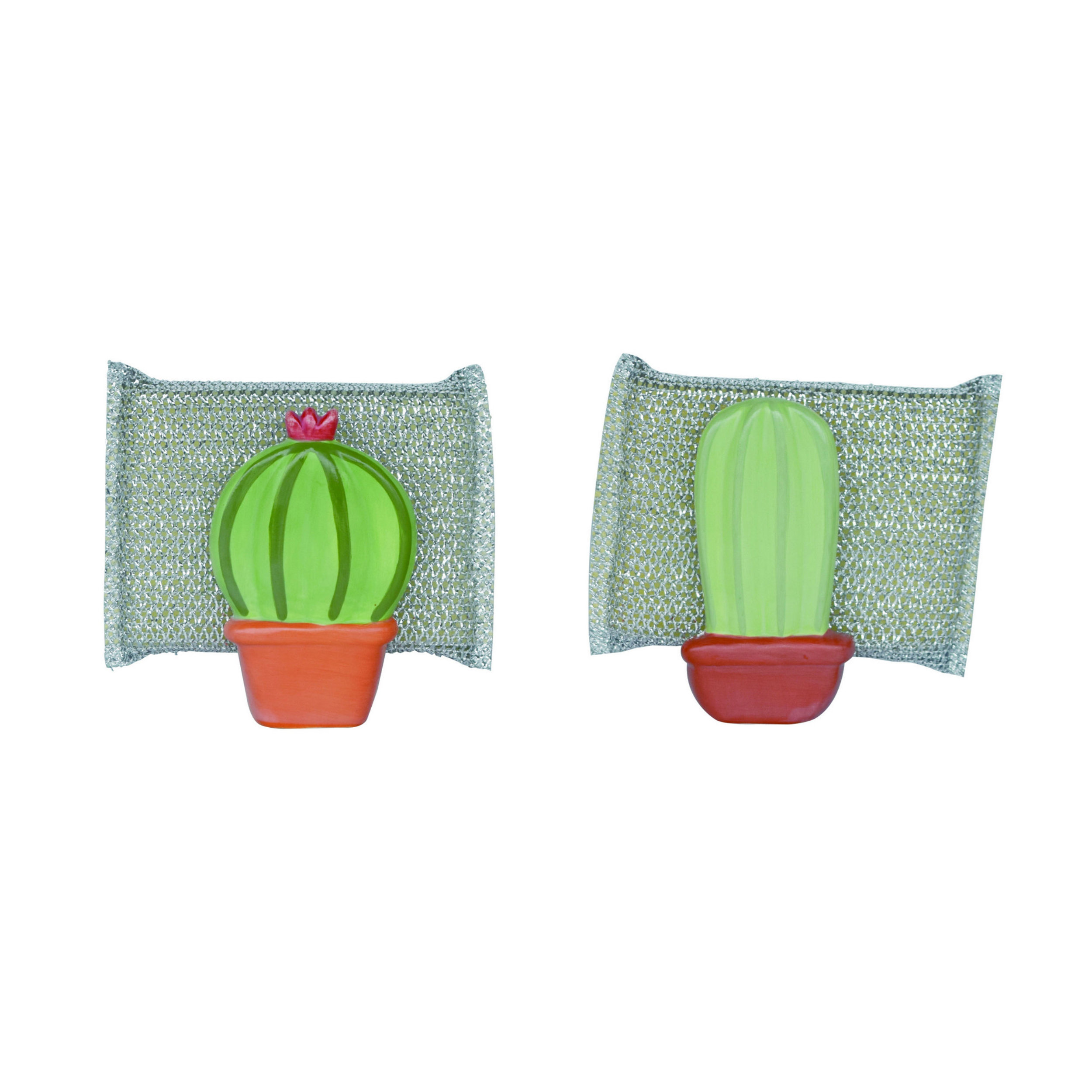 Bungalow Rose Ceramic Sienna Cactus Sponge Holder Set of 2 Spring Home ...