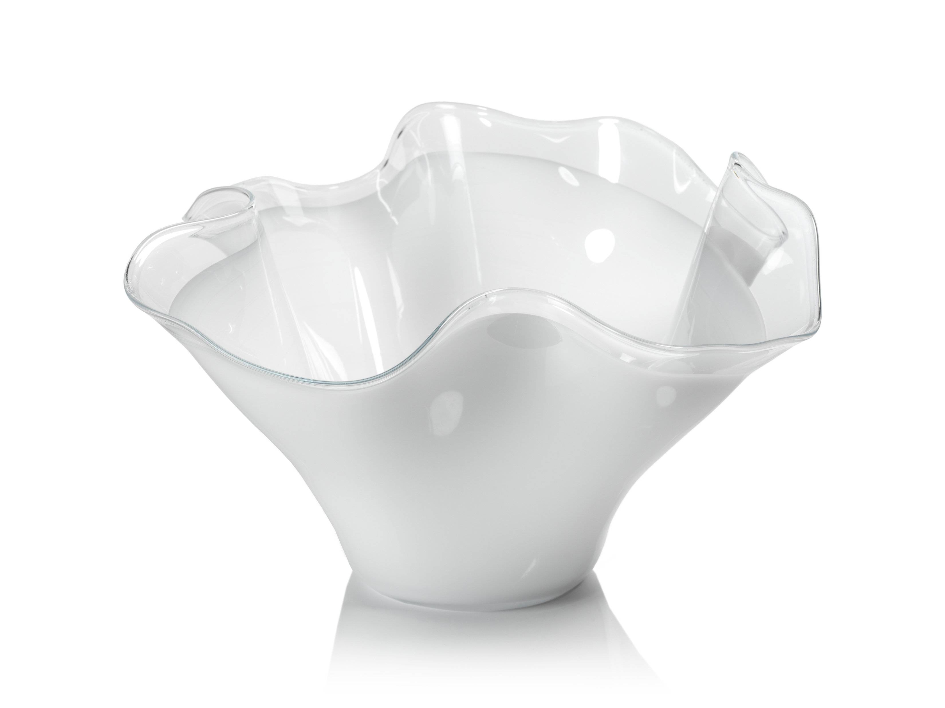 Zodax Vellerti Glass Abstract Decorative Bowl in Blue | Wayfair