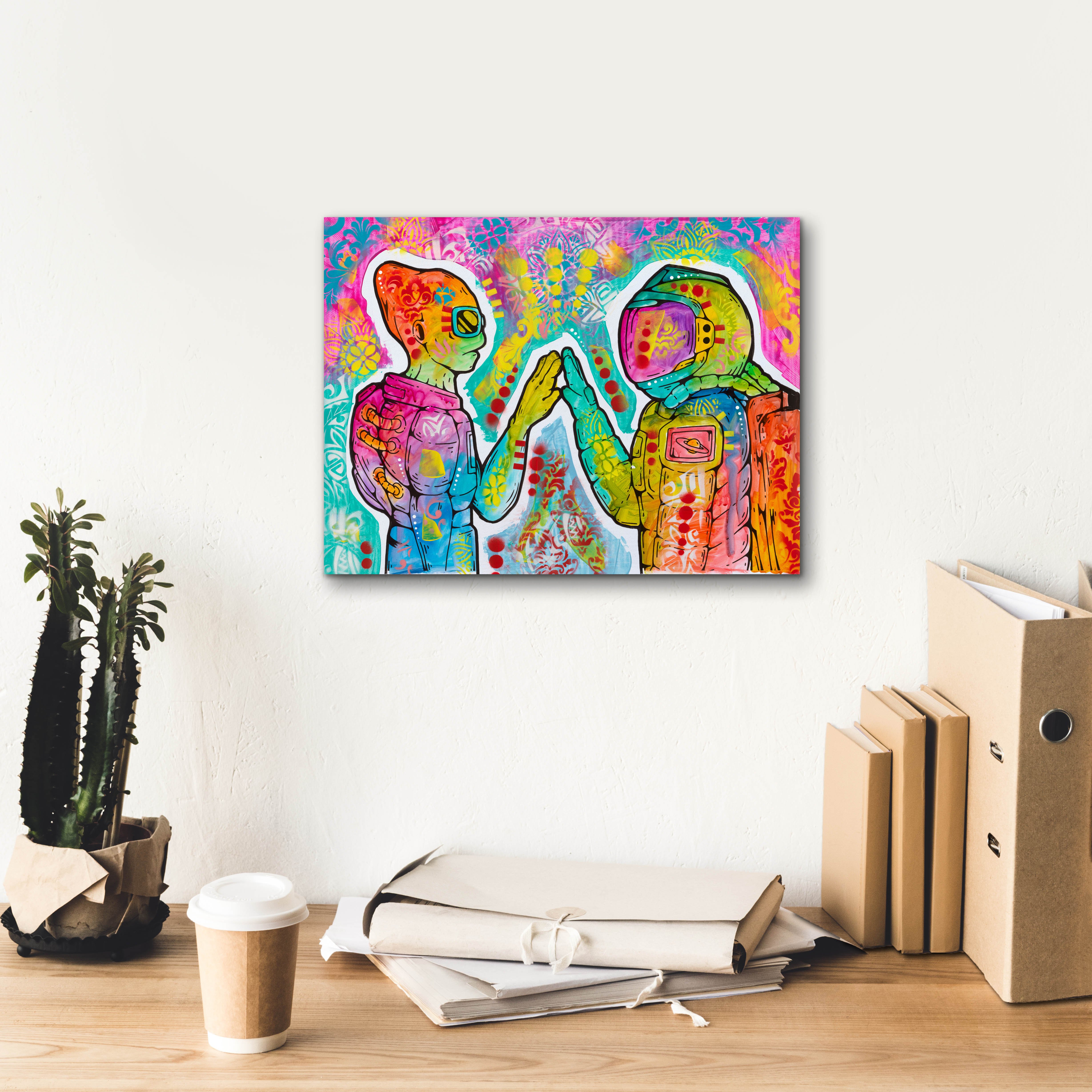 Trinx 'Alien First Contact' by Dean Russo Canvas Wall Art | Wayfair