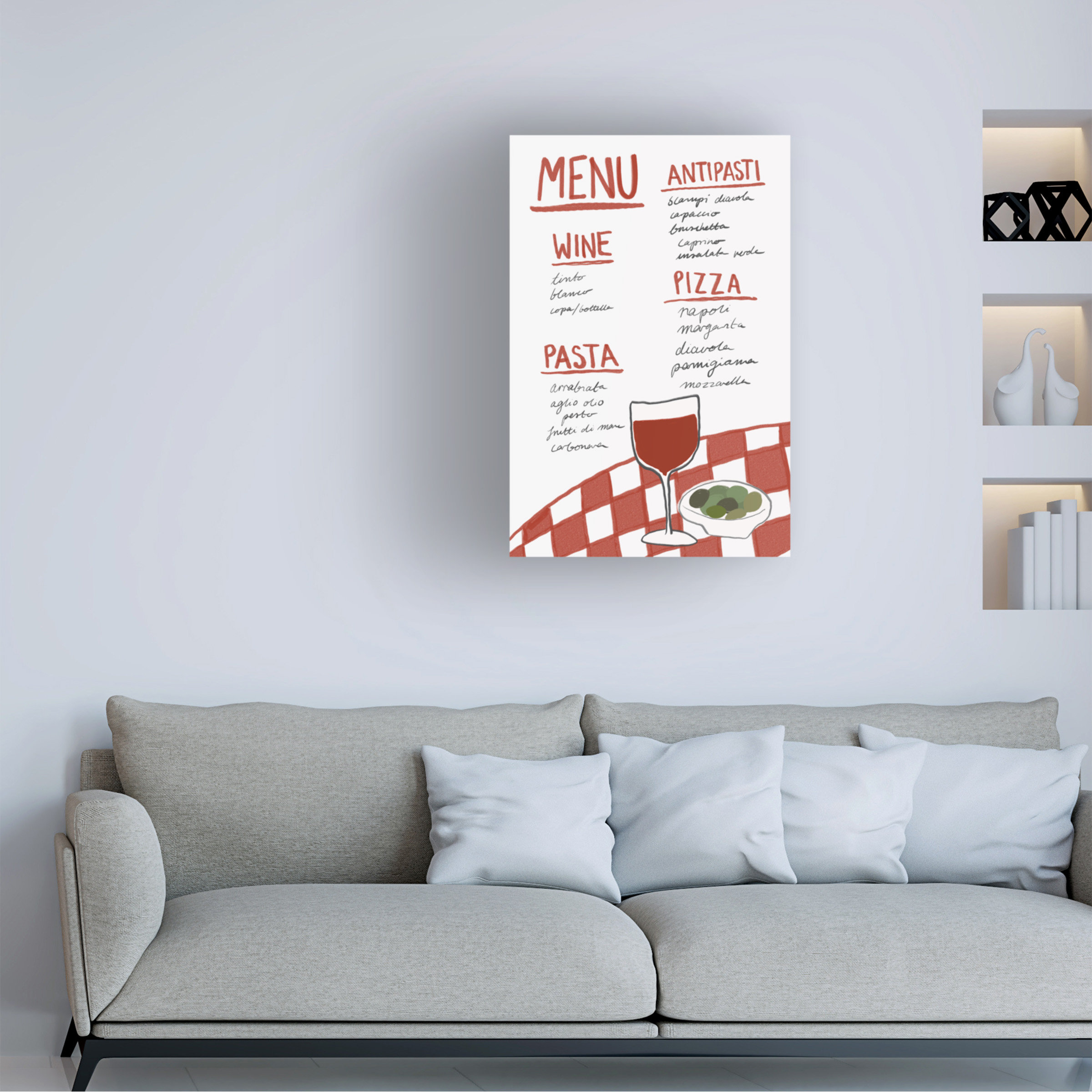 Trademark Fine Art Modern & Contemporary Italian Menu On Canvas by ...