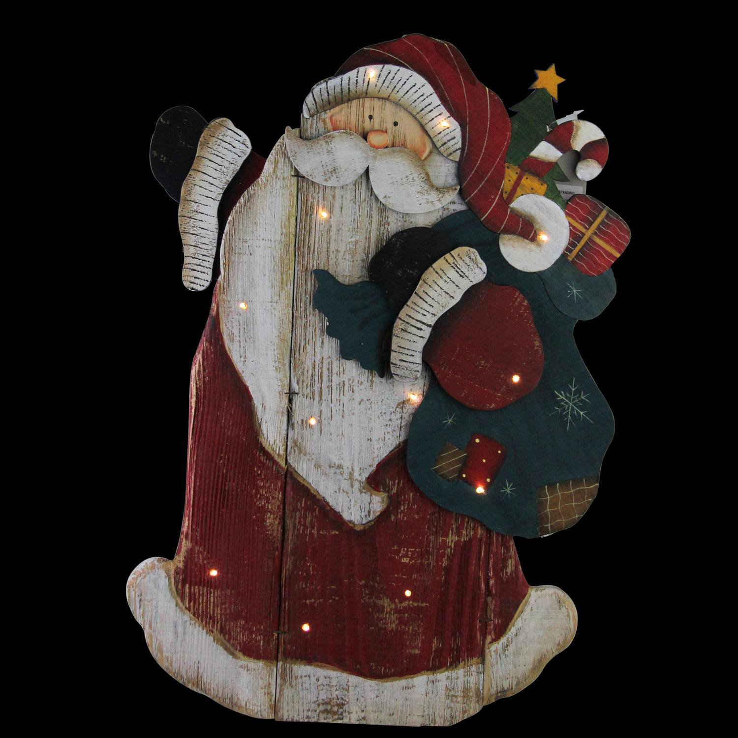 Northlight Seasonal 19.5" Red and White LED Lighted Santa Claus ...