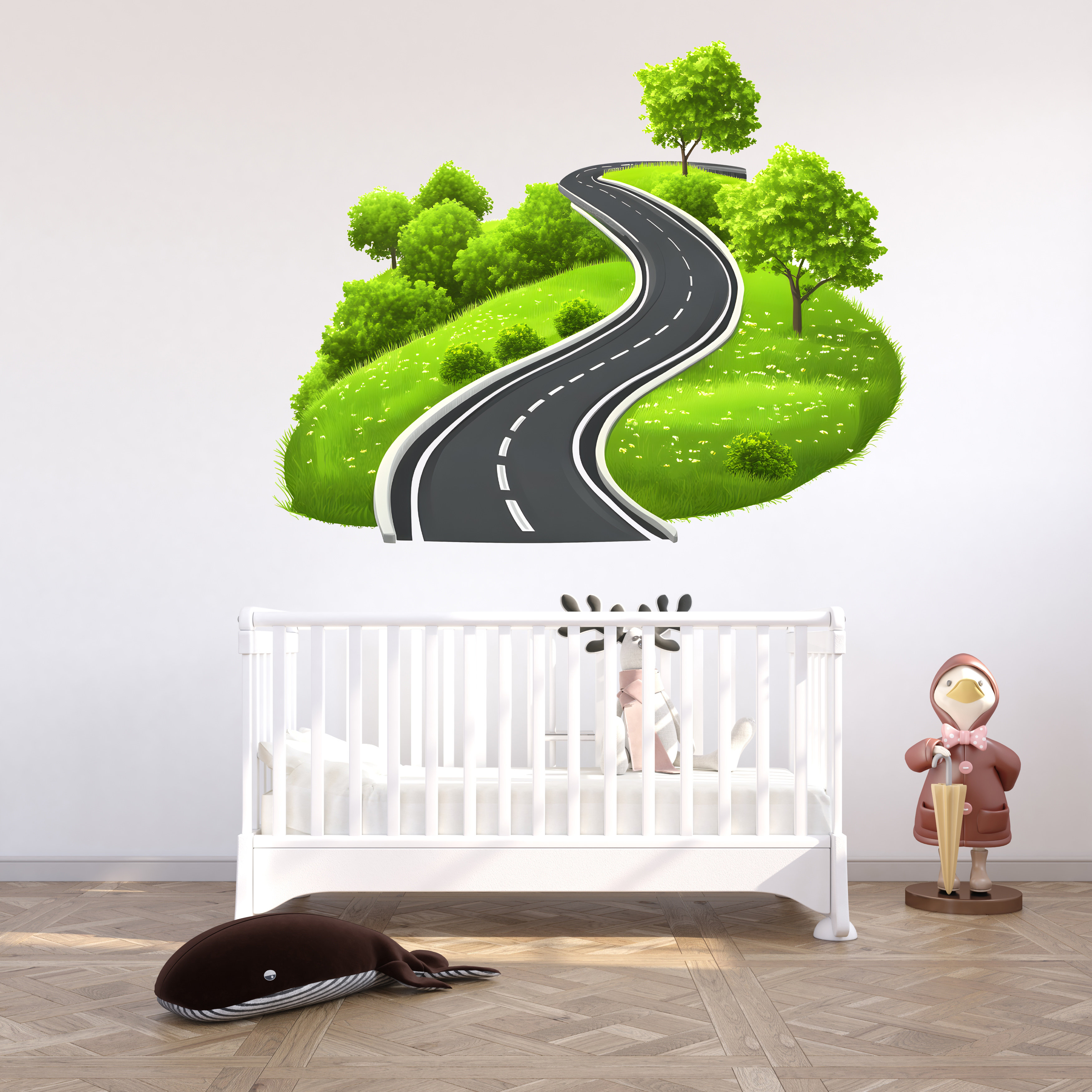 Mason & Marbles Road Wall Decals - Vinyl Wall Stickers with Race Tracks ...