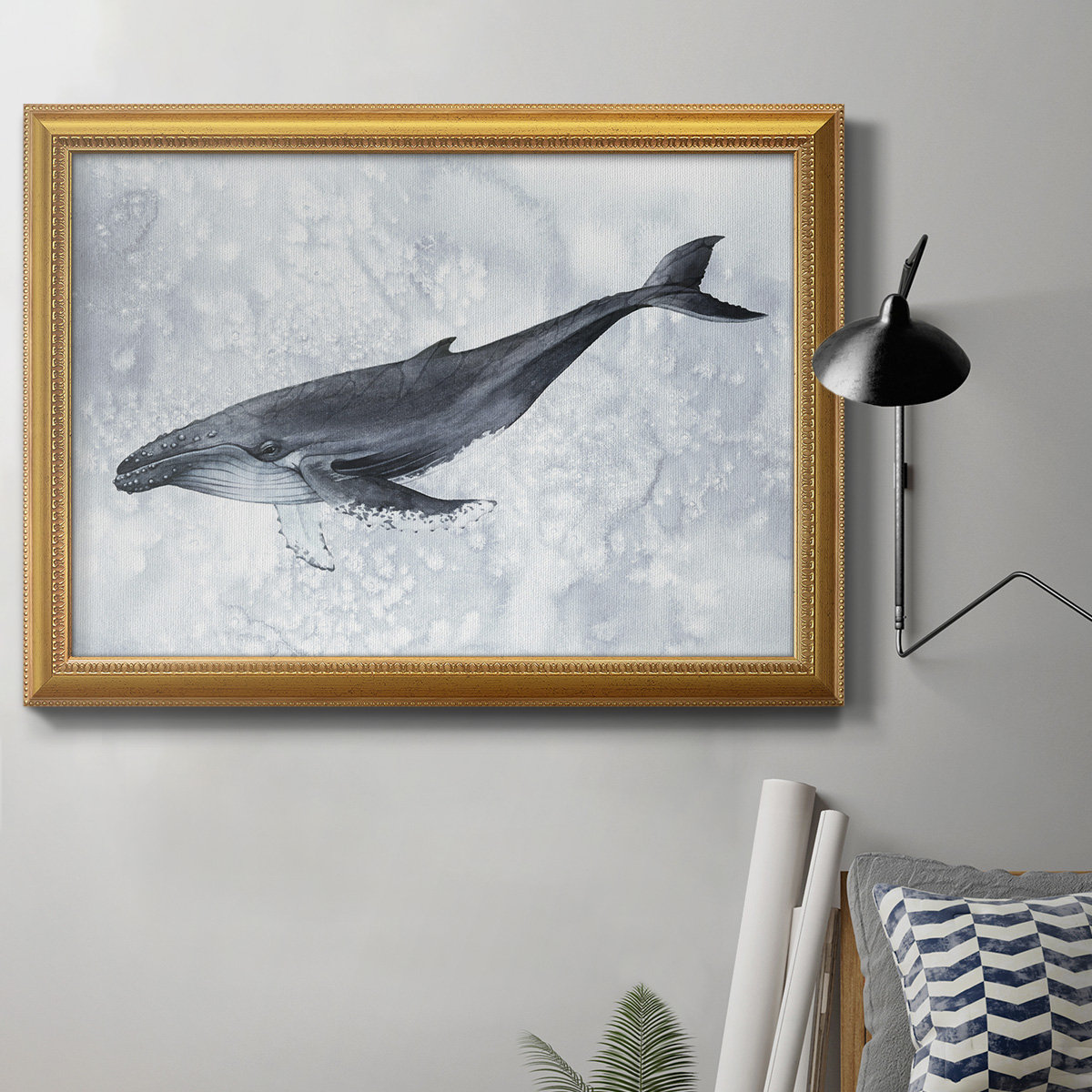 Rosecliff Heights Deep Diver I - Picture Frame Painting on Canvas | Wayfair