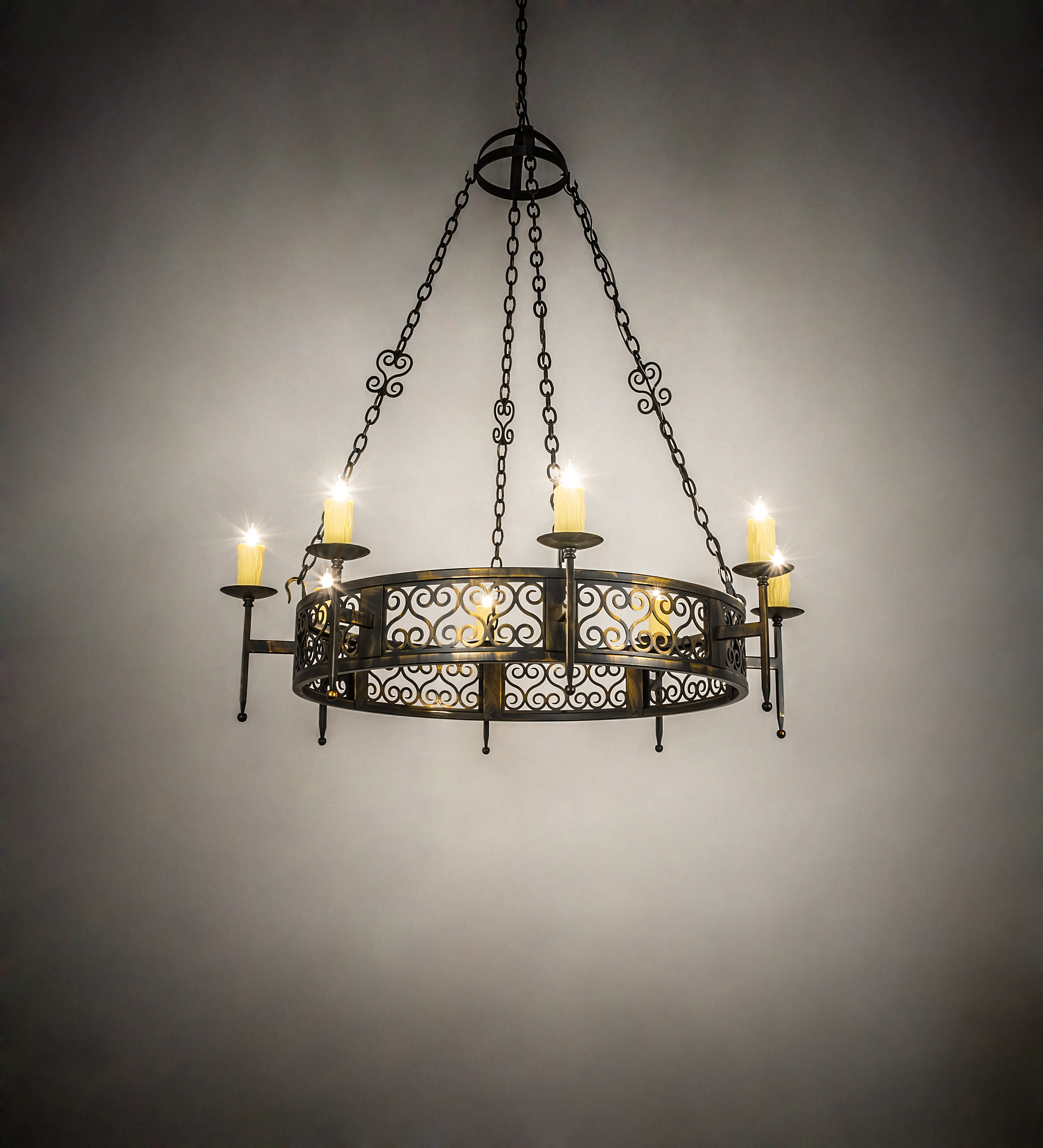 Meyda Lighting Toscano 8 - Light Wagon Wheel Chandelier | Wayfair