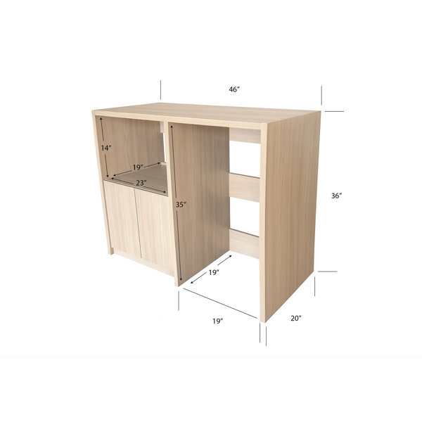 Ebern Designs Office Coffee Kitchen Refreshment Cabinet With Microwave ...