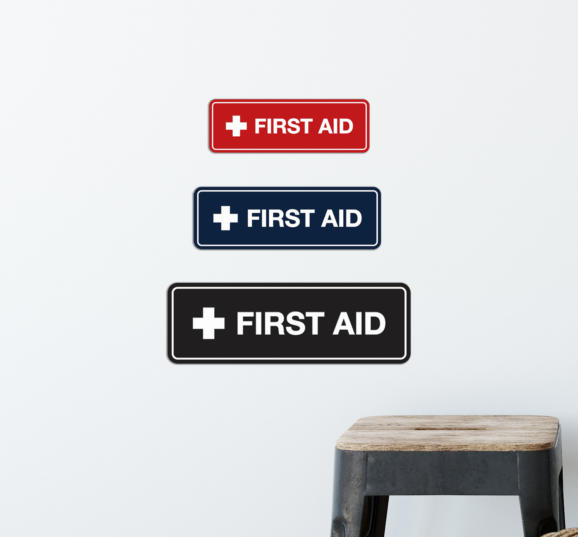 Signs ByLITA Standard First Aid Sign (Brushed Silver) - Small - Wayfair ...