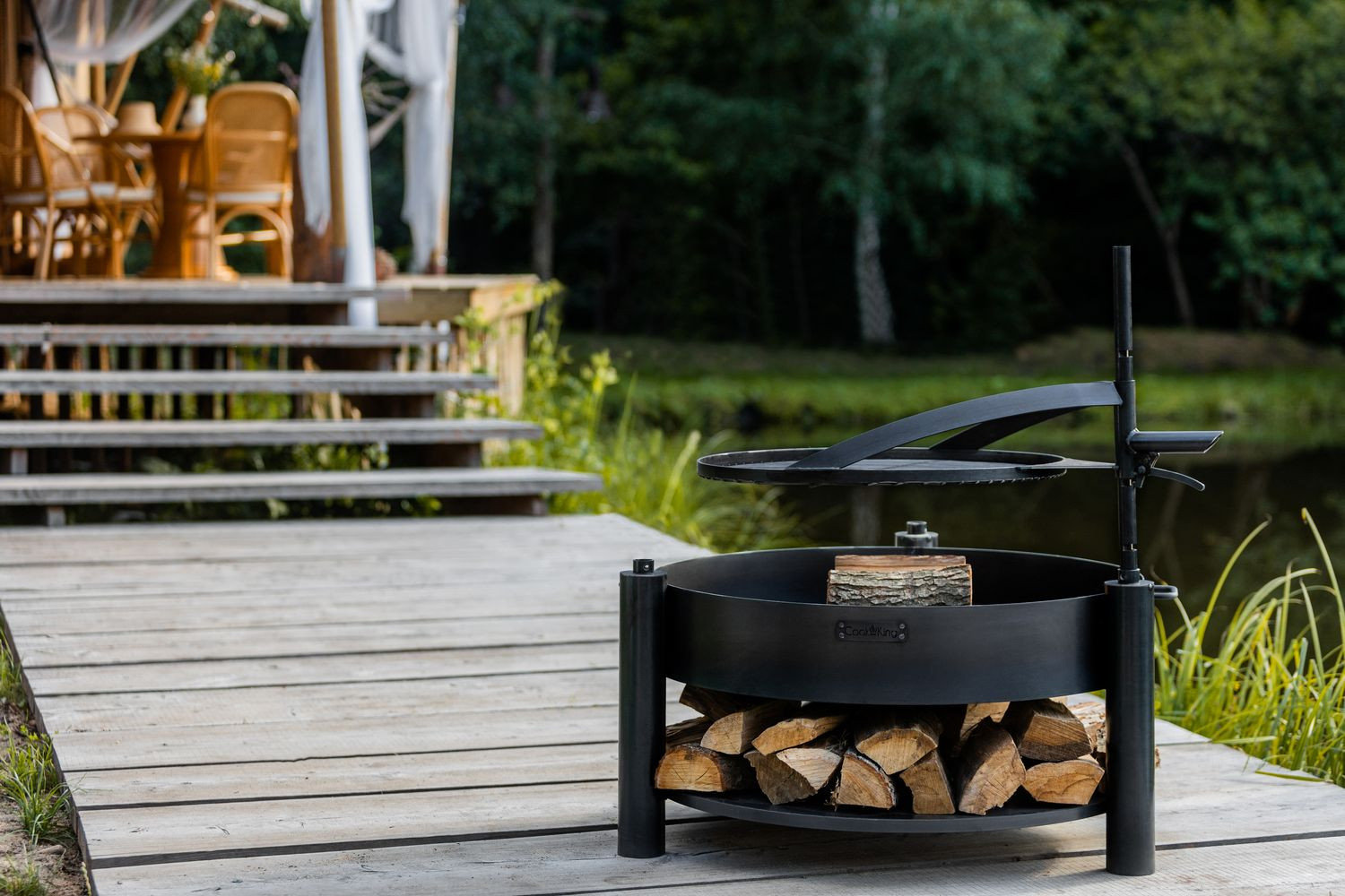 Good Directions Montana X Cook King Steel Wood Burning Fire Pit ...
