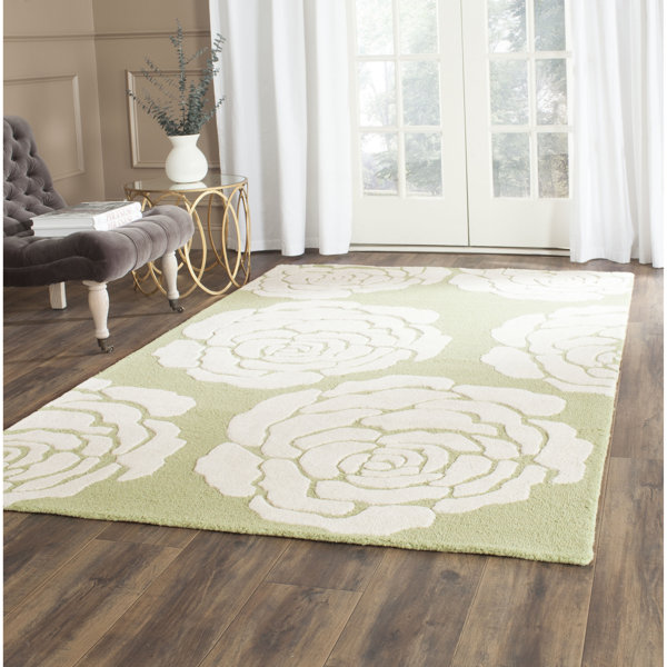 Winston Porter Cannen Hand Tufted Wool Floral Rug & Reviews | Wayfair