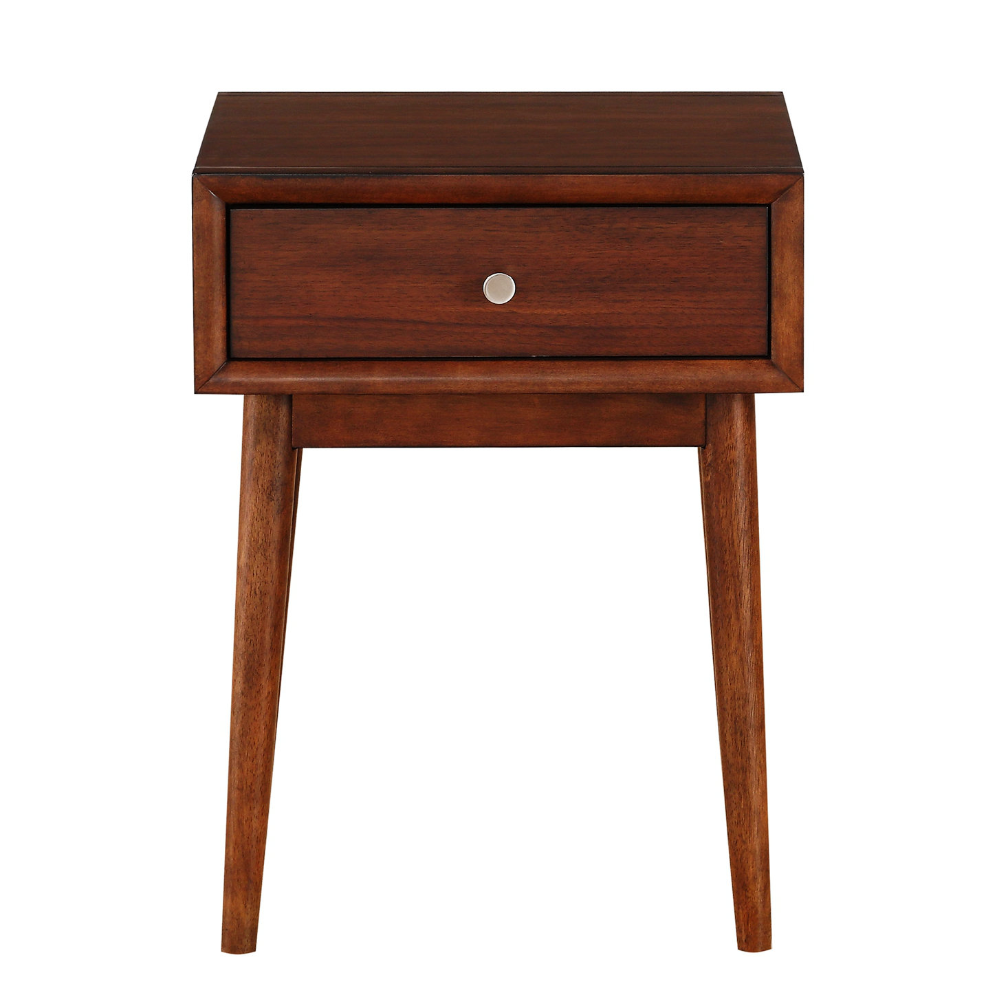 George Oliver Modern Style 1Pc End Table Drawer Brown Finish Living ...