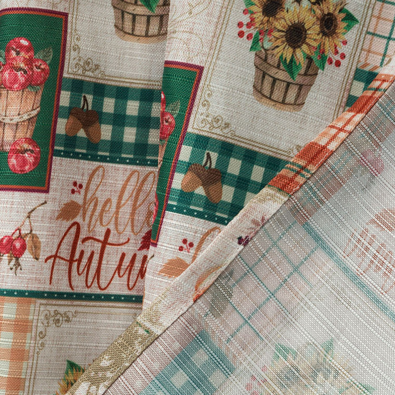 August Grove® Kate Aurora Country Farmhouse Autumn Harvest Plaid ...