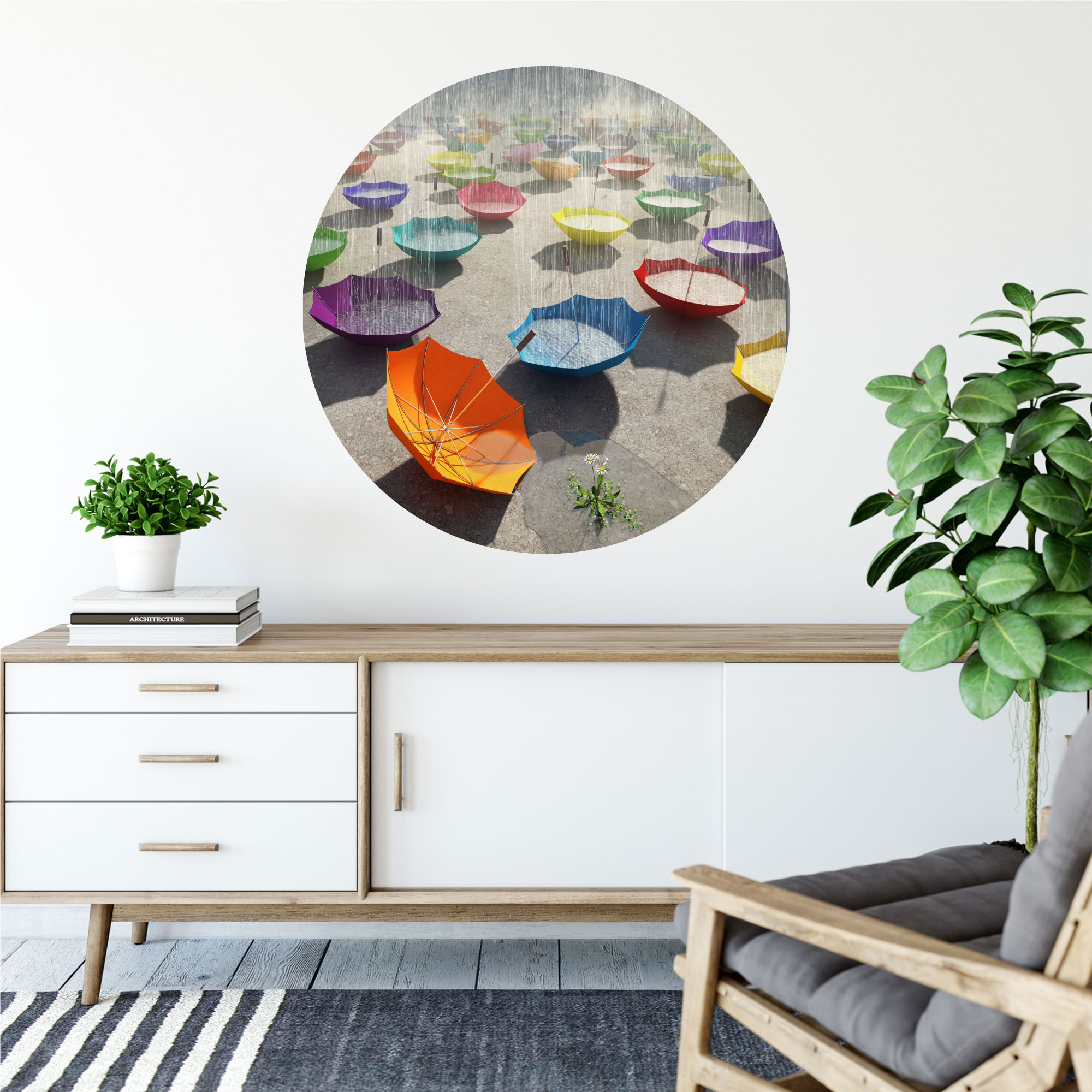 Ebern Designs Downpour Wall Decal | Wayfair